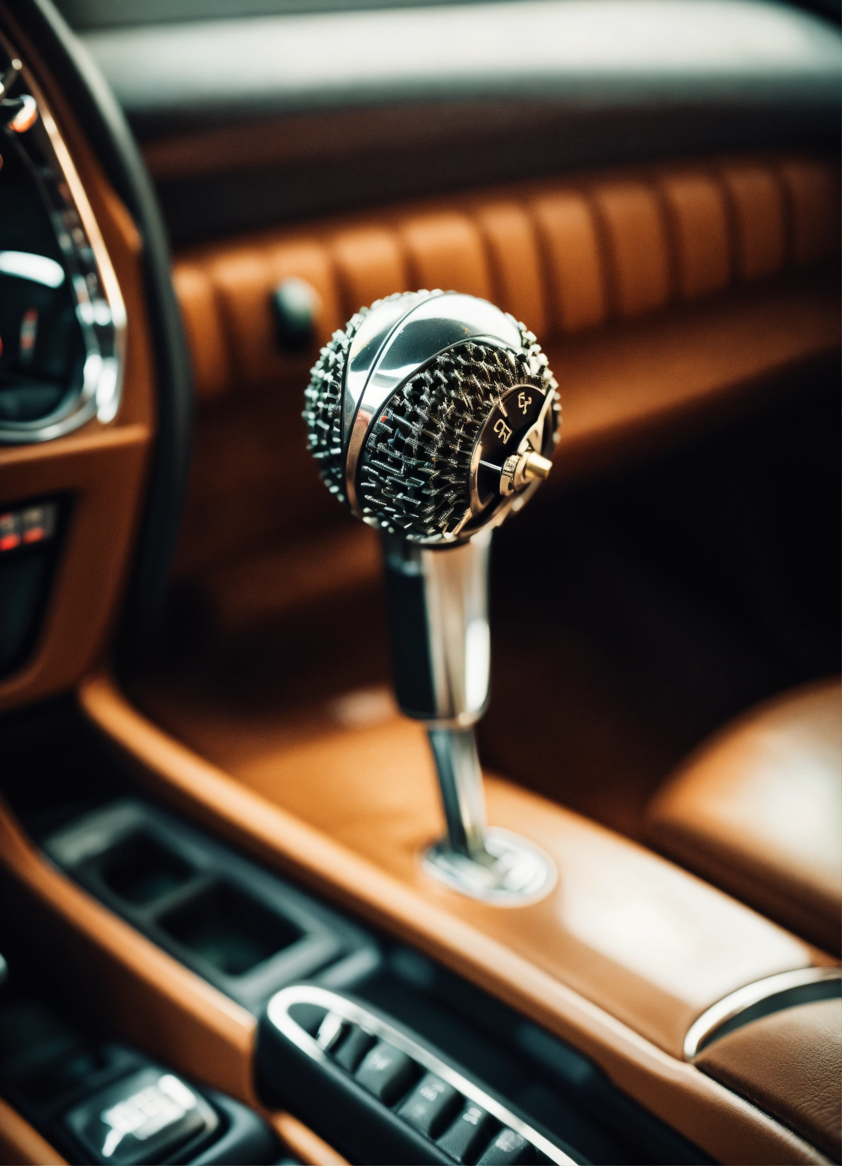 Lexica - A photograph of a manual transmission gear shifter in a car ...