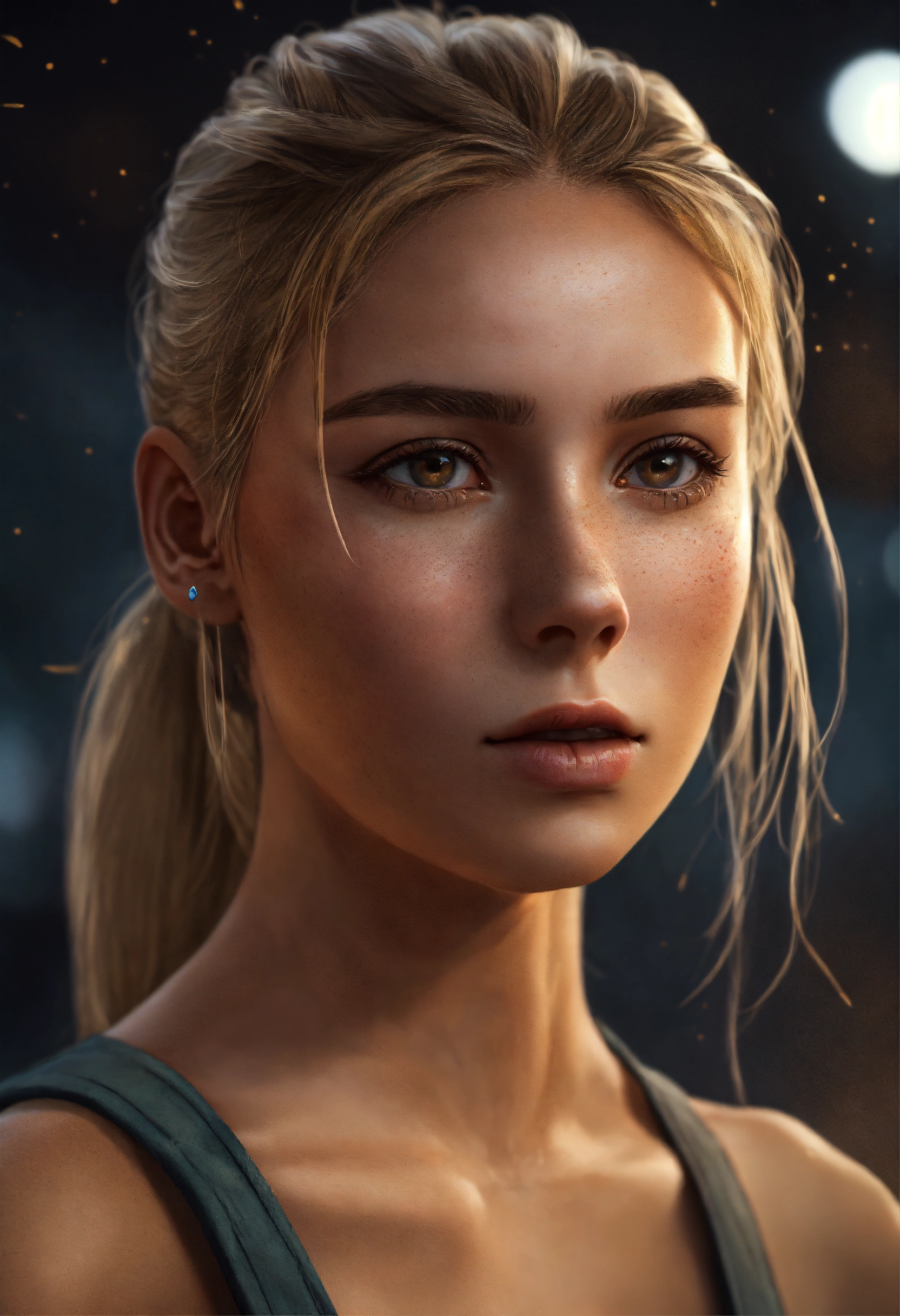 Lexica - A realistic photo of a 20 years old girl with brown shiny eyes ...