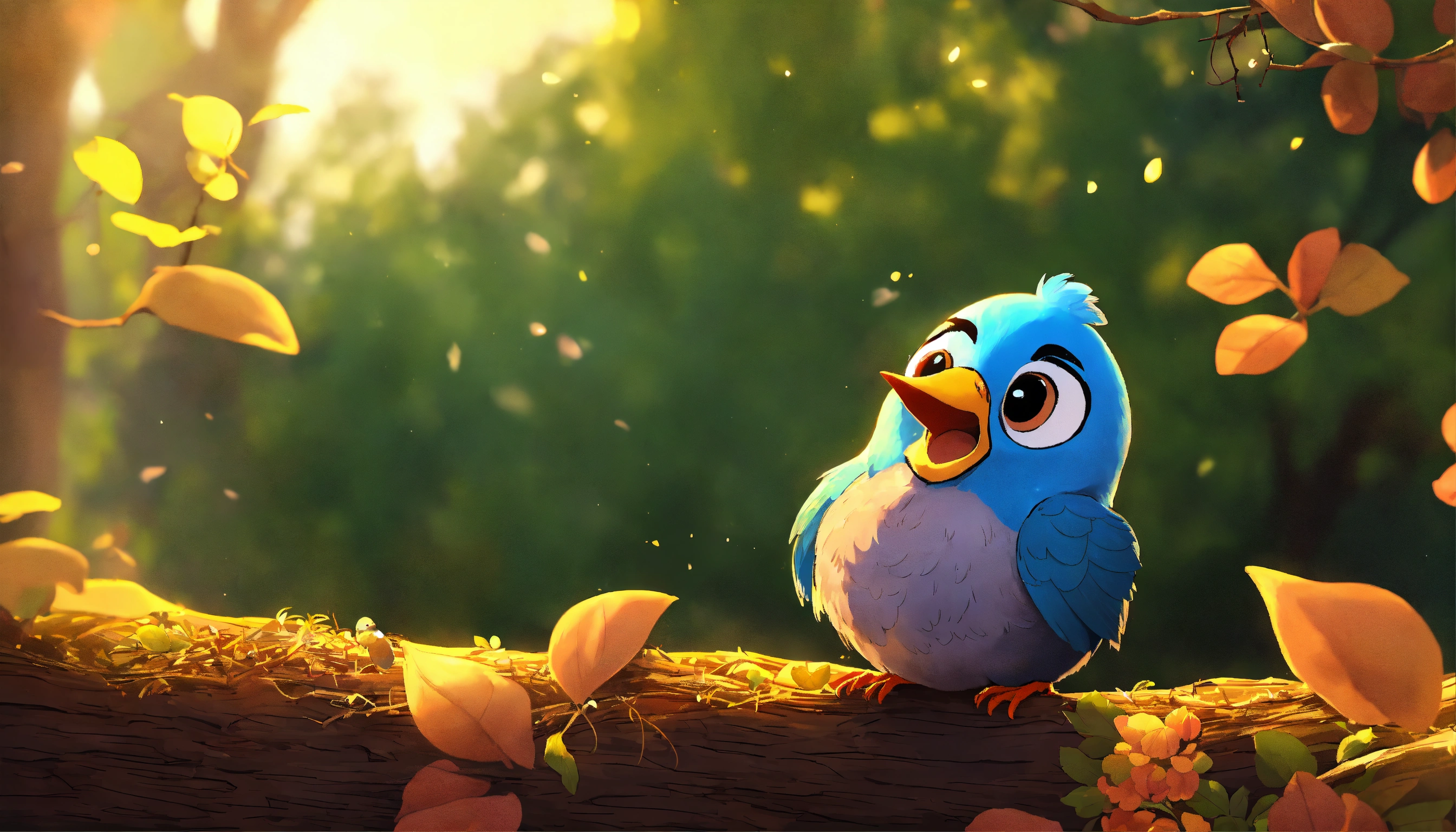 Lexica - Hello, birdie. He sings on the tree branch, making a cozy nest ...