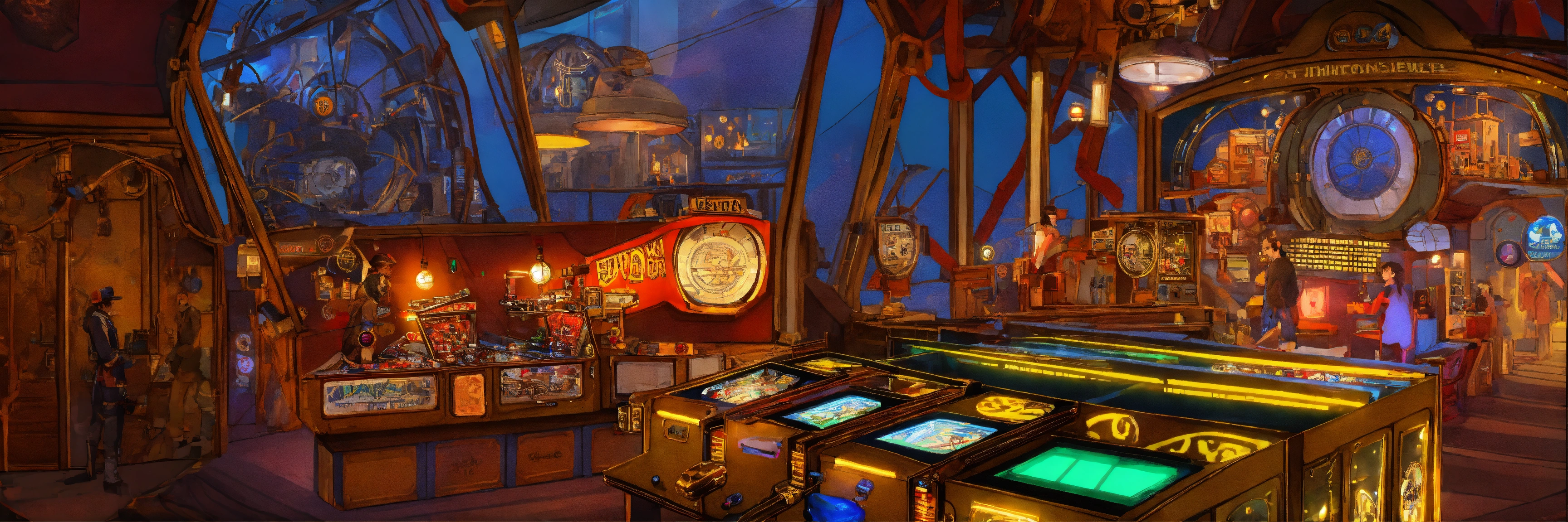 Lexica - Dystopian pinball arcade ,steampunk
