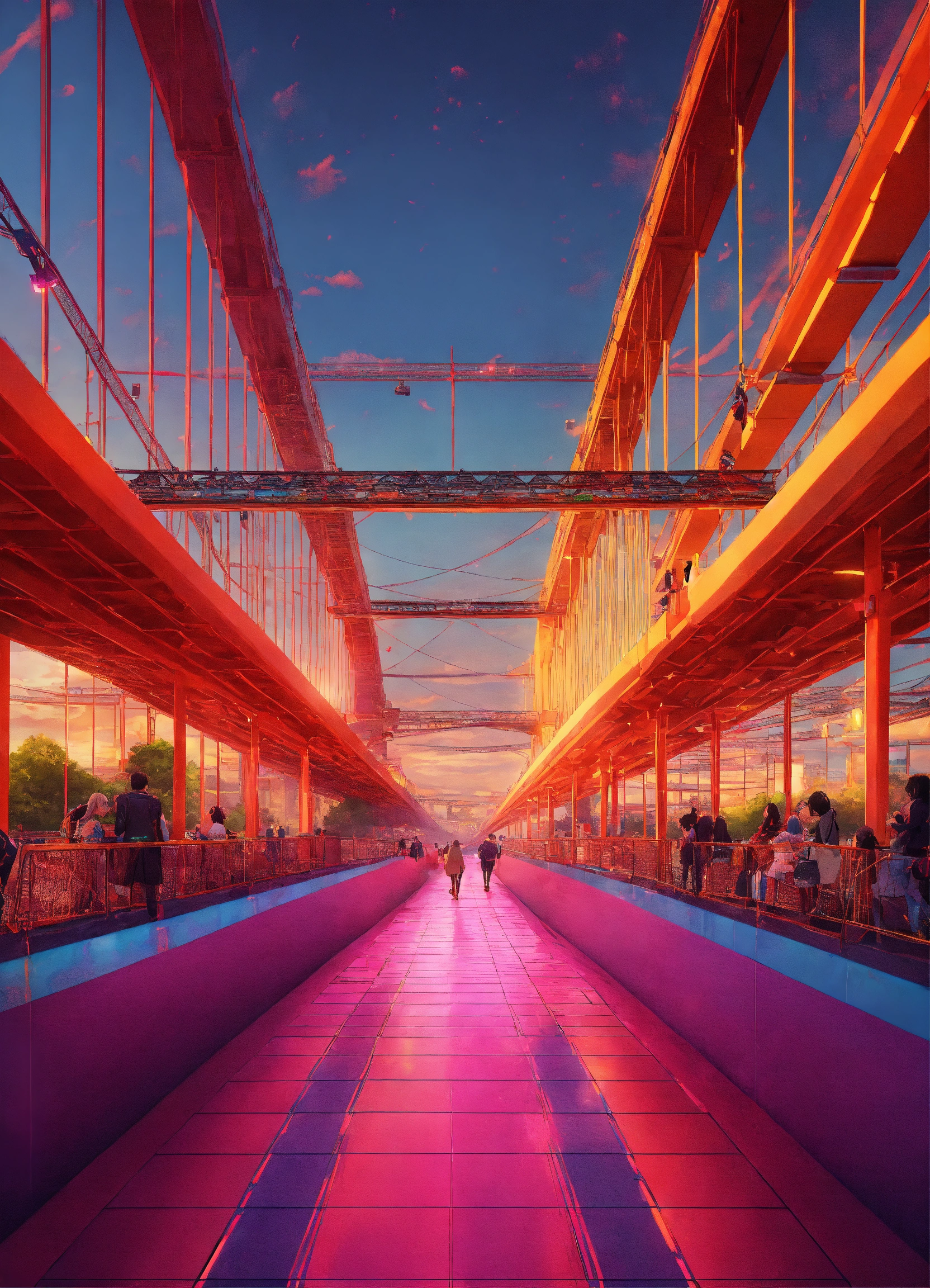 Lexica - Visualize a futuristic bridge, symbolizing connectivity and ...