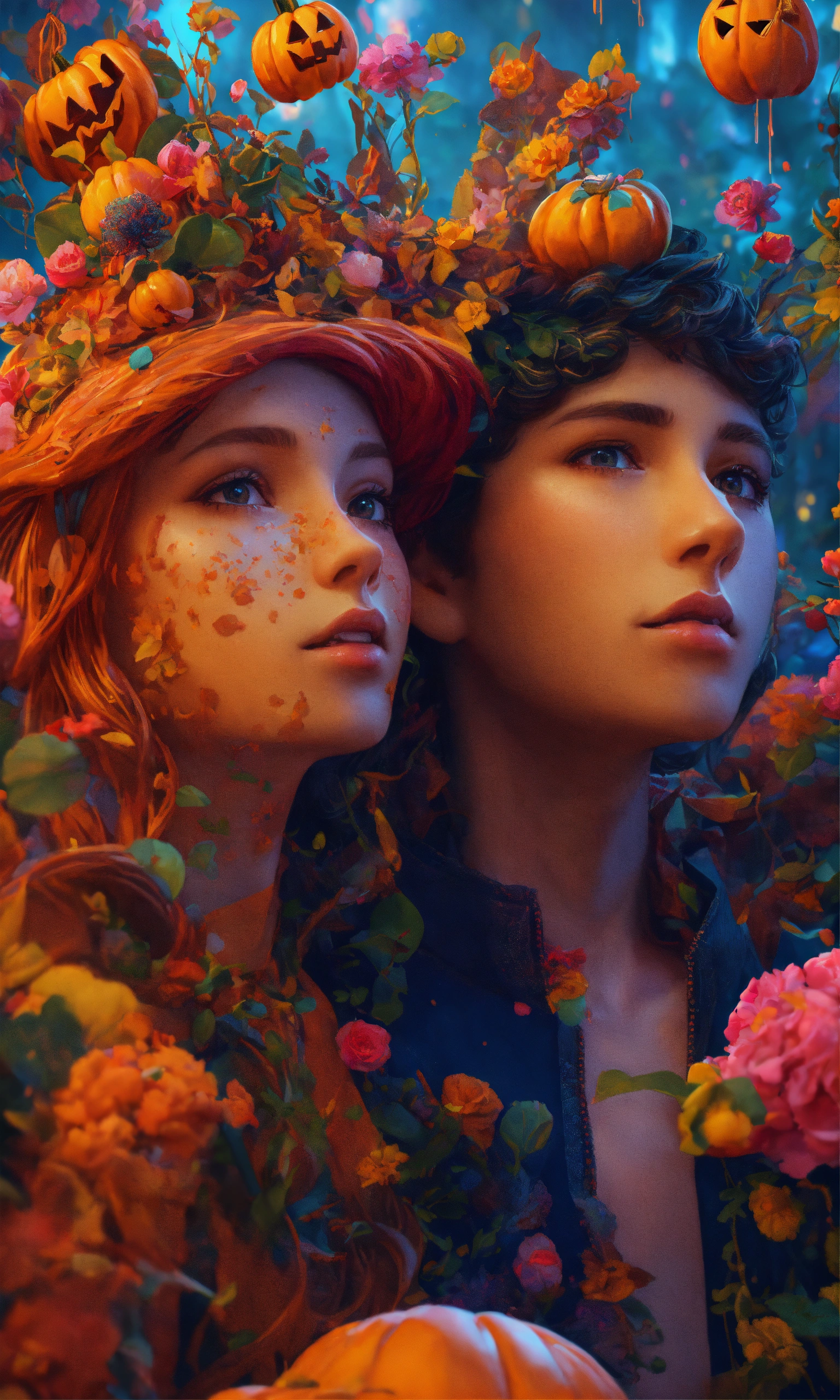 Lexica - Unsplash art, a quirky portrait of a cute girl and boy couples ...