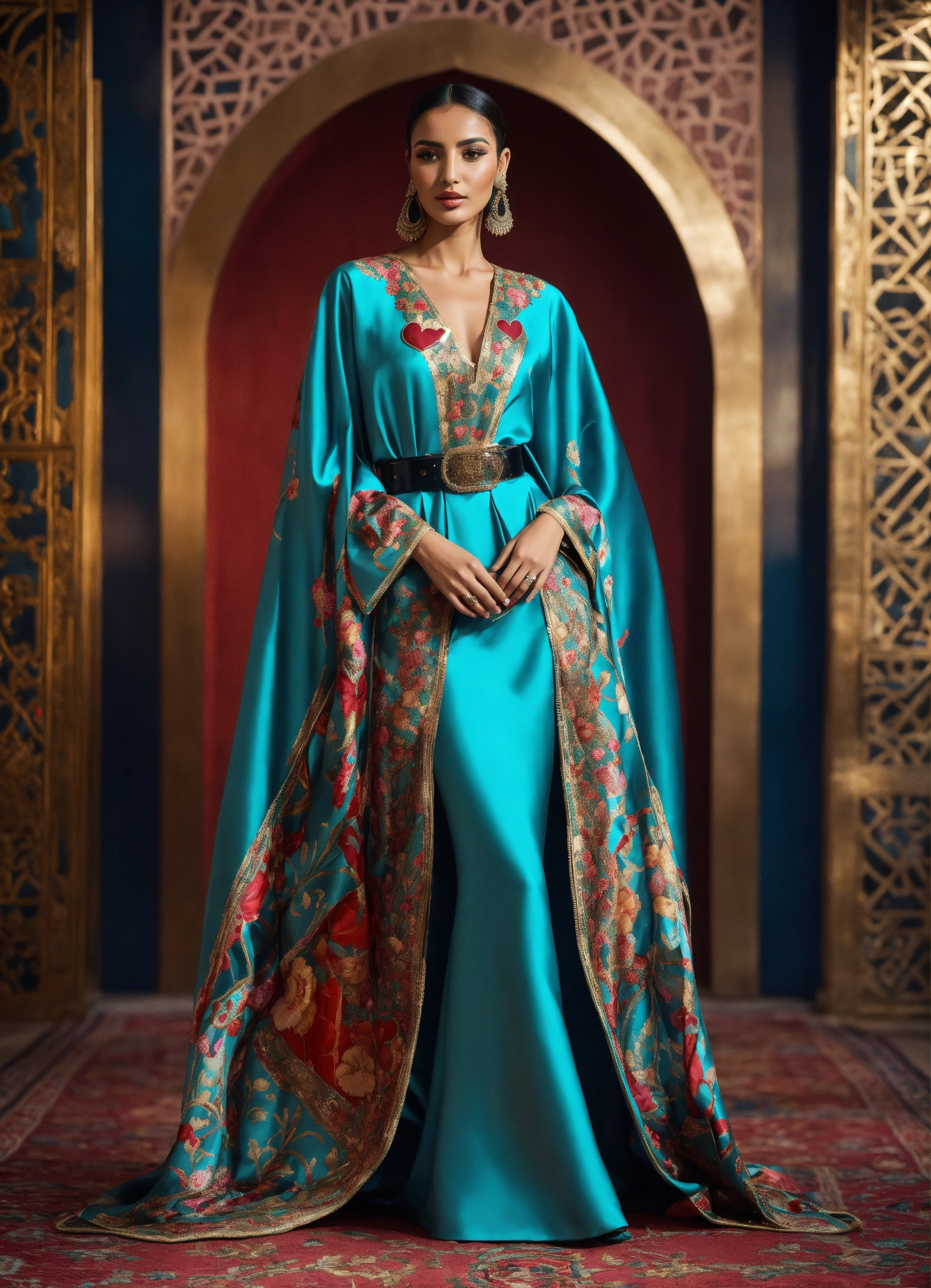 Lexica - Beautiful morrocan women wearing traditional morrocan with ...