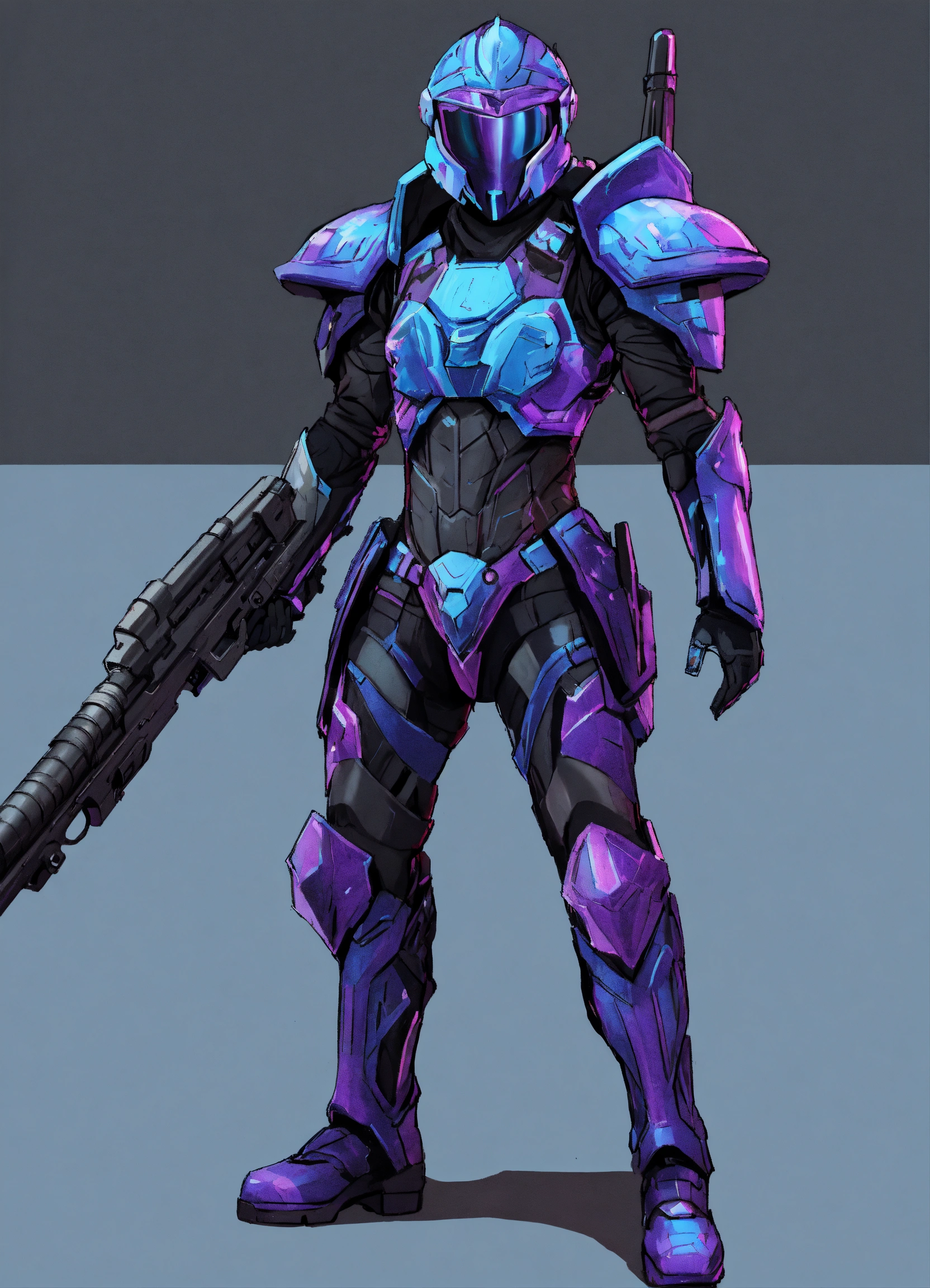 Lexica - Drawing of the full body of a high elf sci fi soldier wearing ...