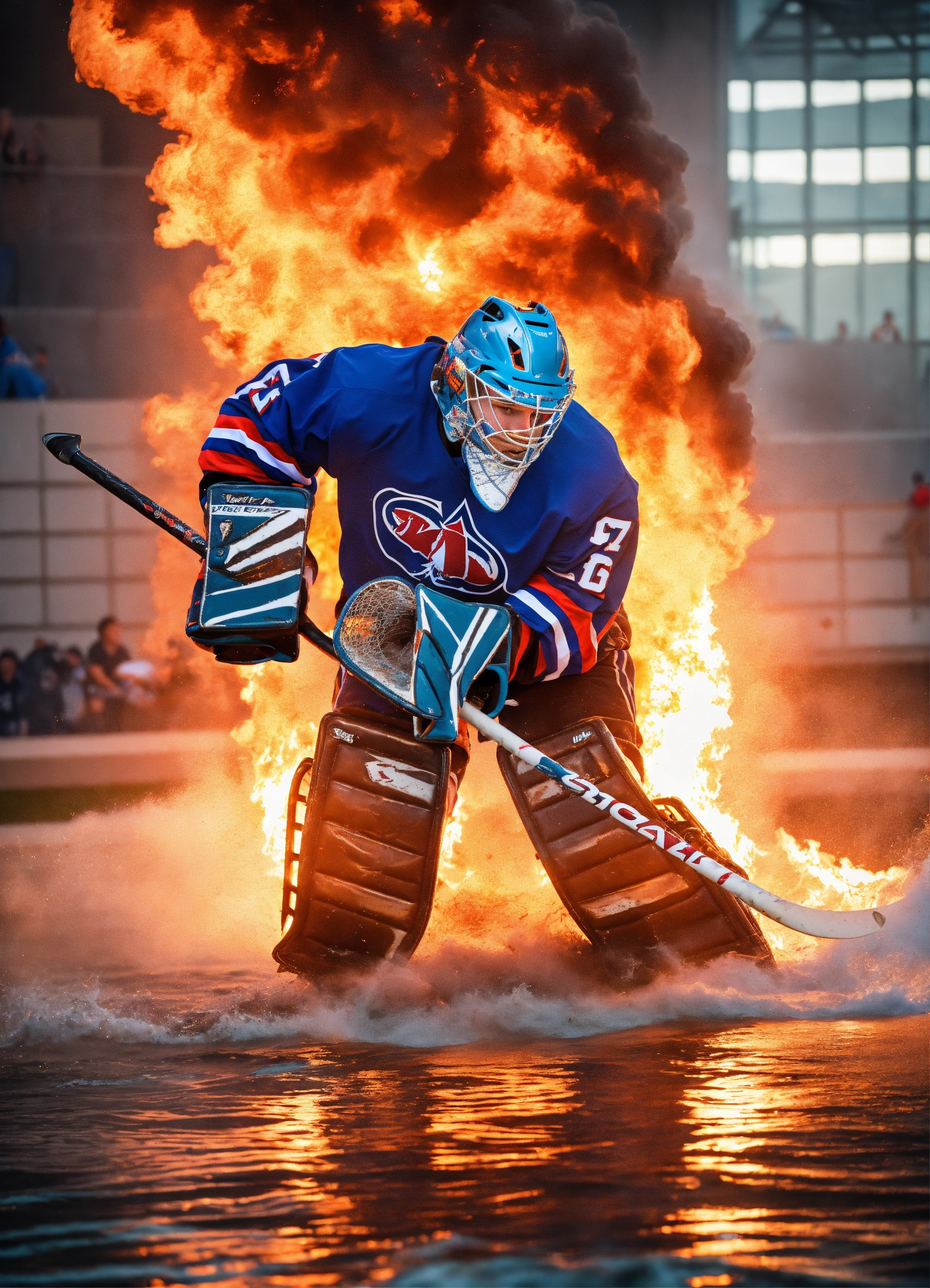 Lexica - Milton menace goalie carter tahk fighting a shark that is on ...