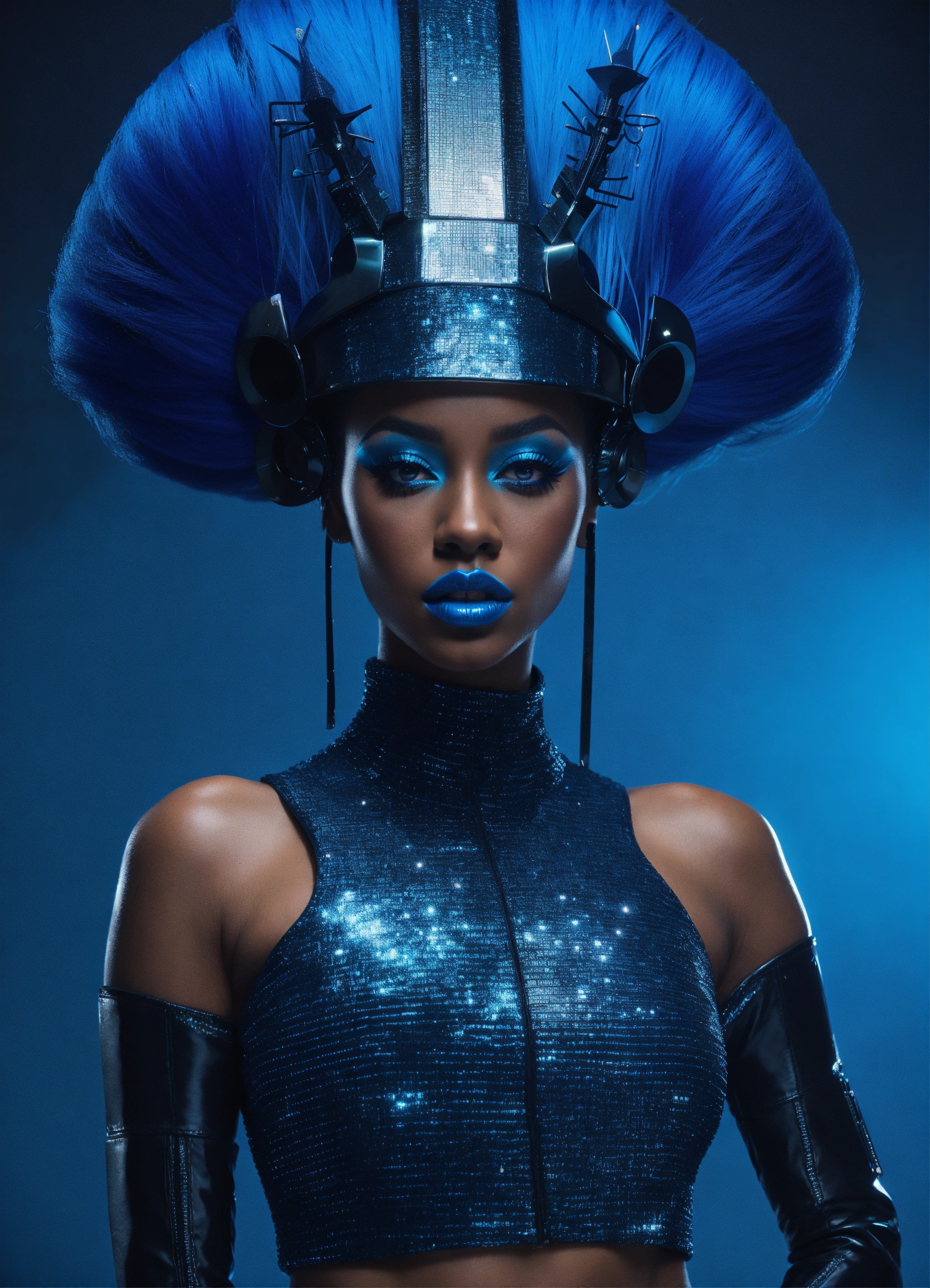 Lexica - A beautiful blue haired size 9 black female pop artist all ...