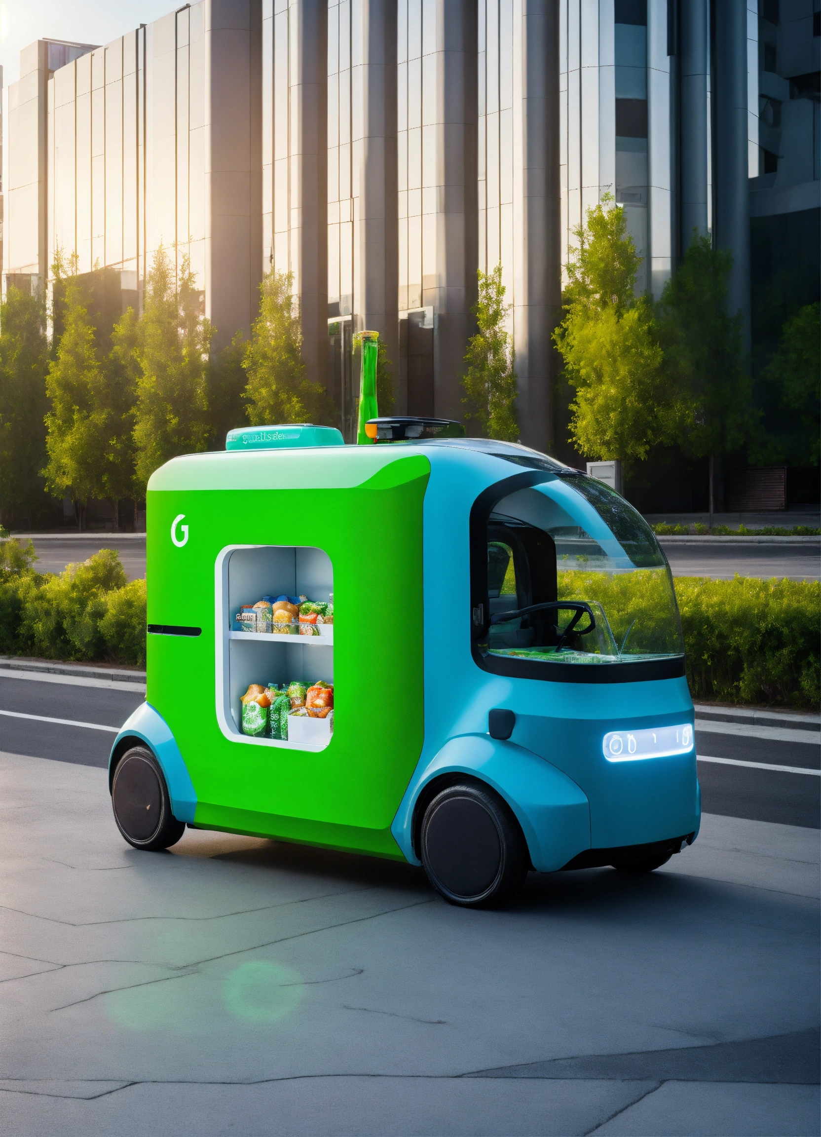 Lexica - Driverless Grocery Delivery Vehicle. Milk, Bread, Vegetables ...