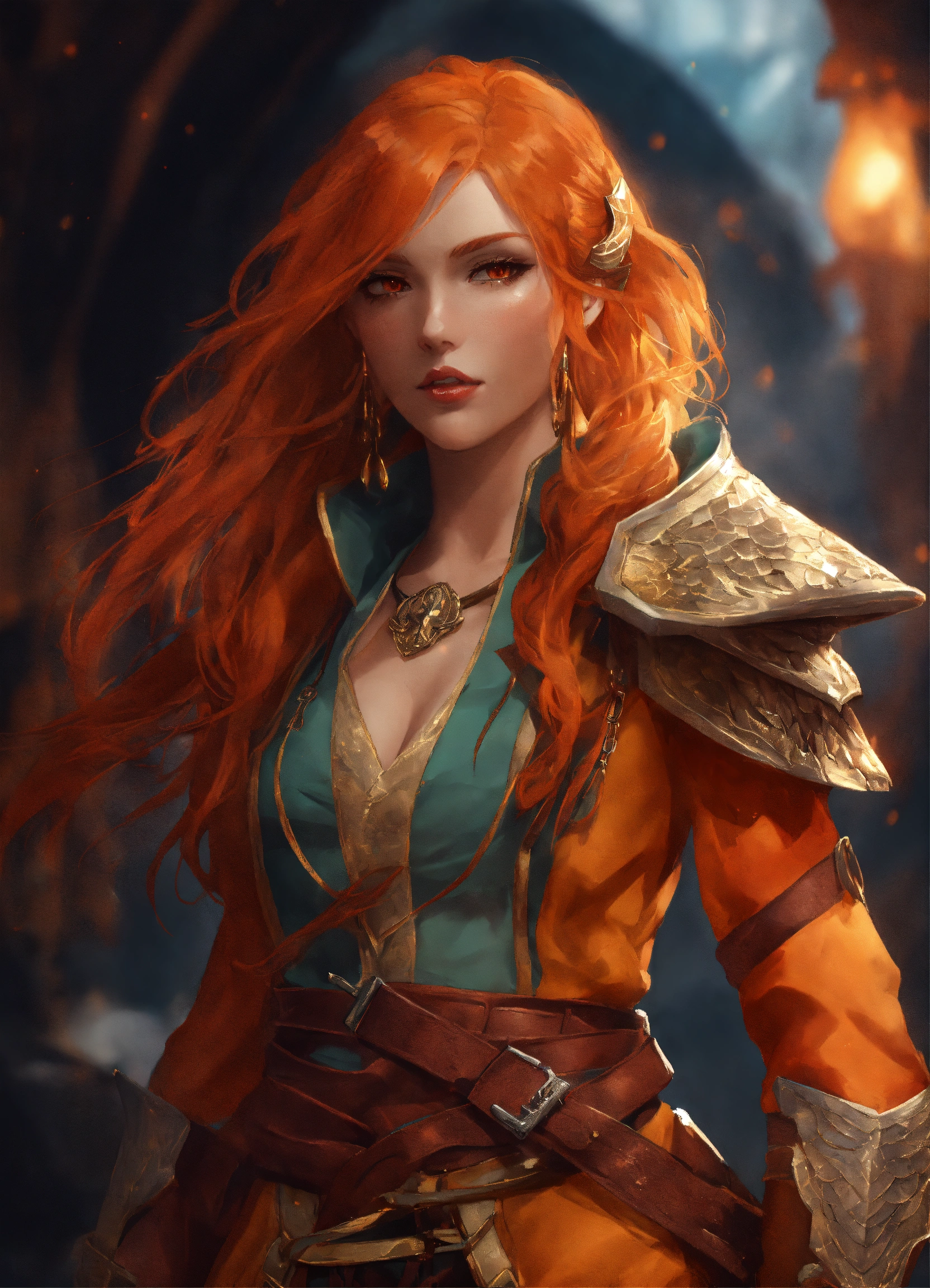 Lexica - Draconic claws, big draconian jaw, scales in her face and body ...