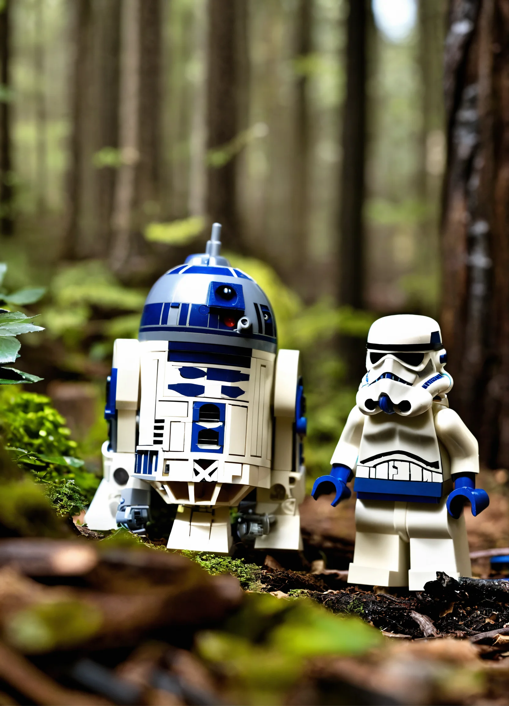 Lexica - ((LEGO)) Star Wars set of a cute plastic R2-D2 standing next ...