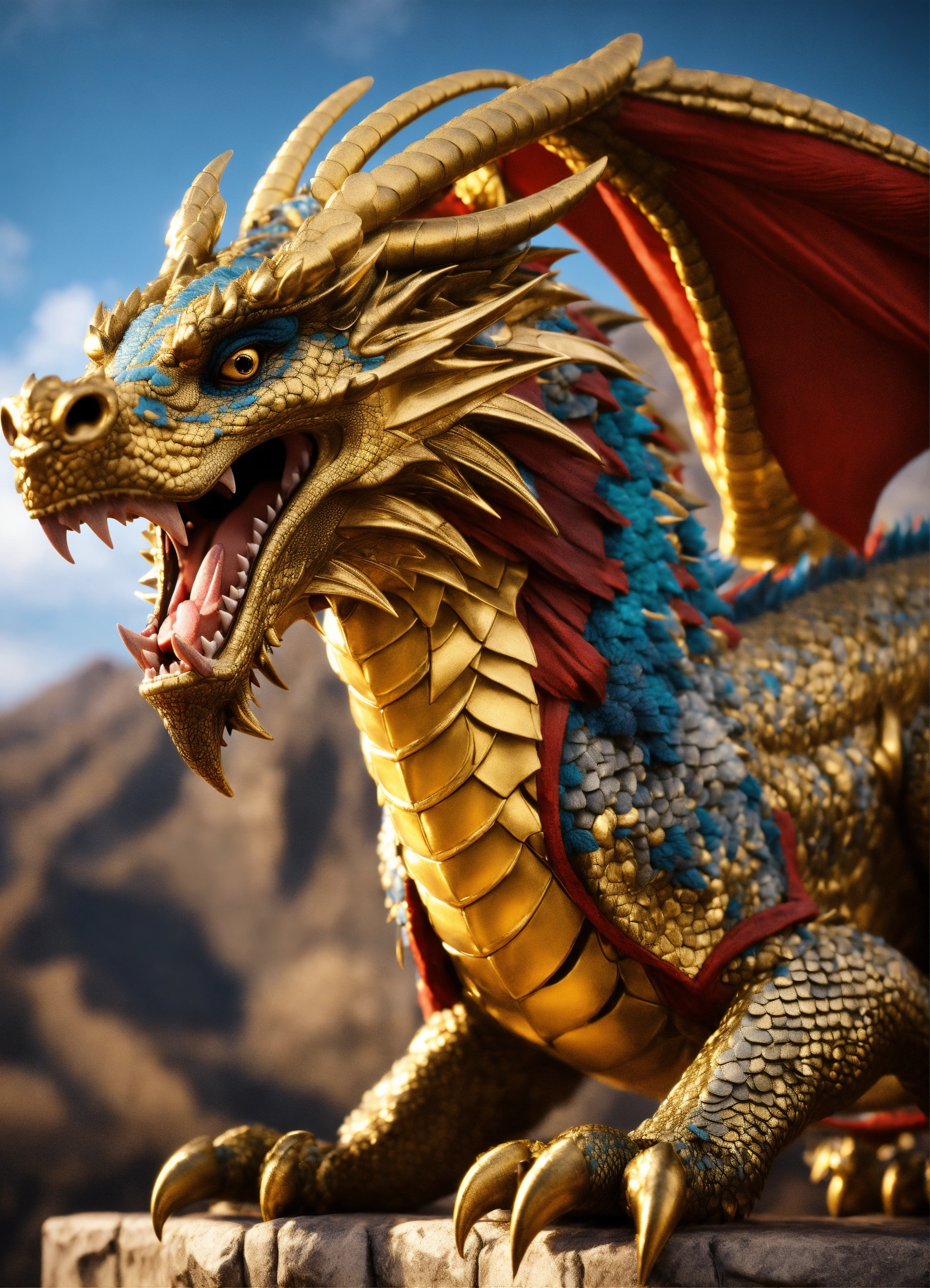 Lexica - Amaru Dragon Inca photorealistic movie render protector of the ...