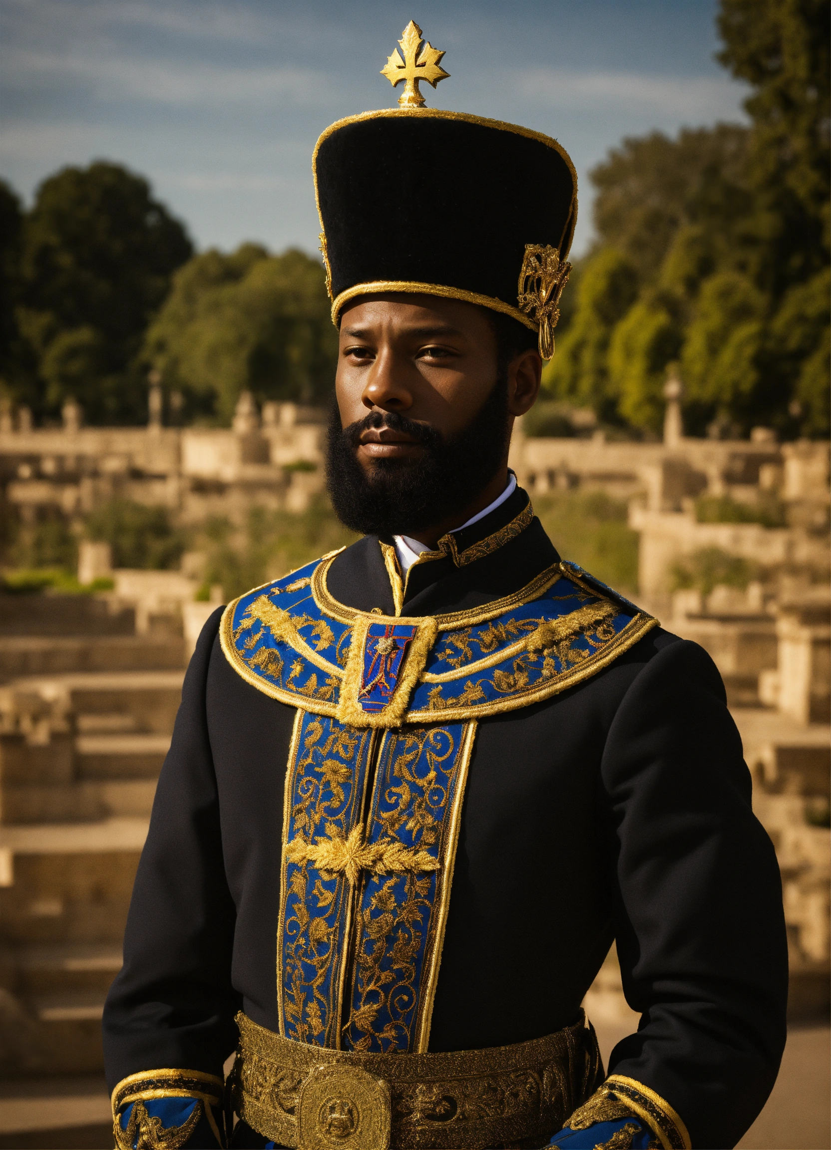 Lexica - Black king david royal uniform
