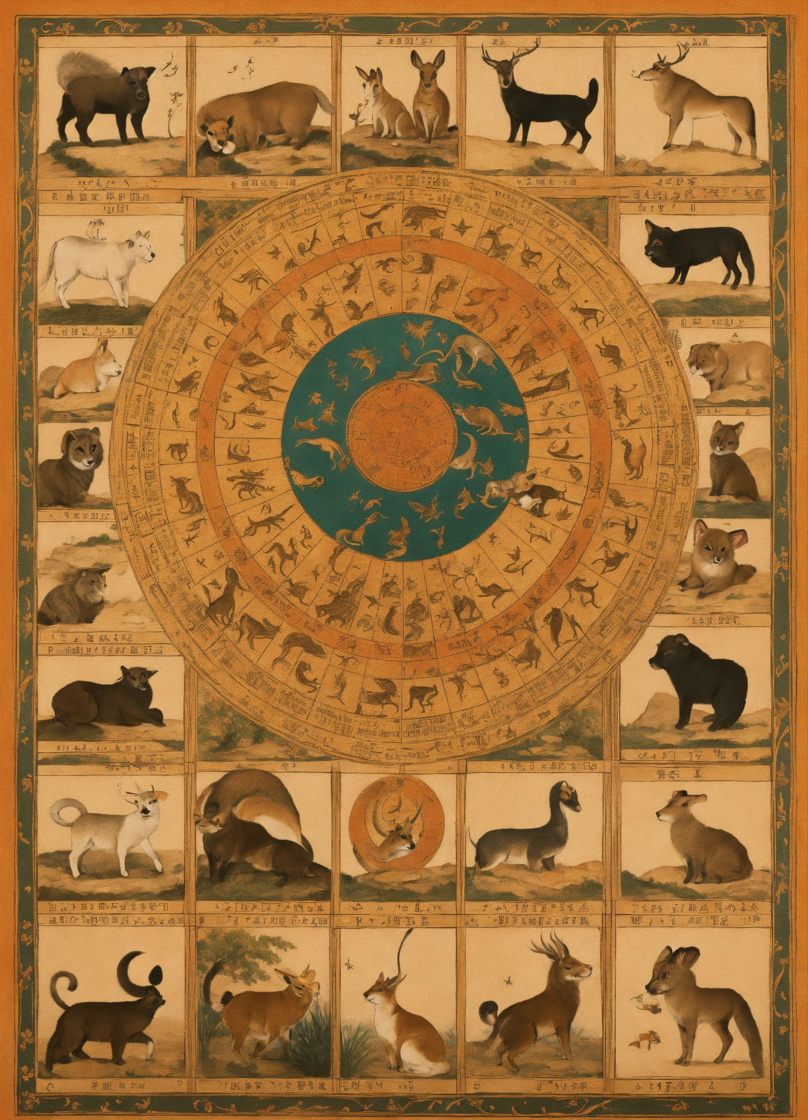 Lexica - Zodiac signs personified as animals, style of wulop