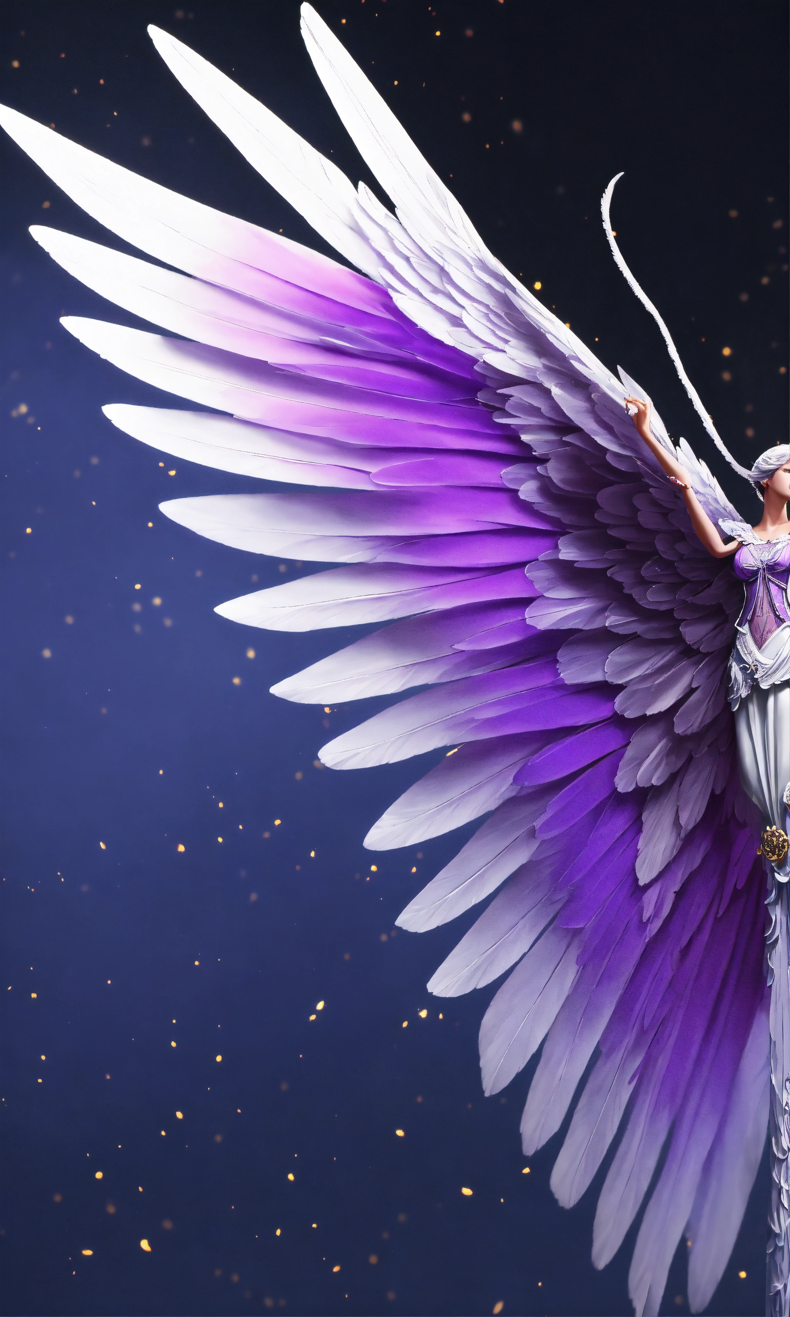 Lexica - Beautiful and perfect small angel wings of violet color with ...
