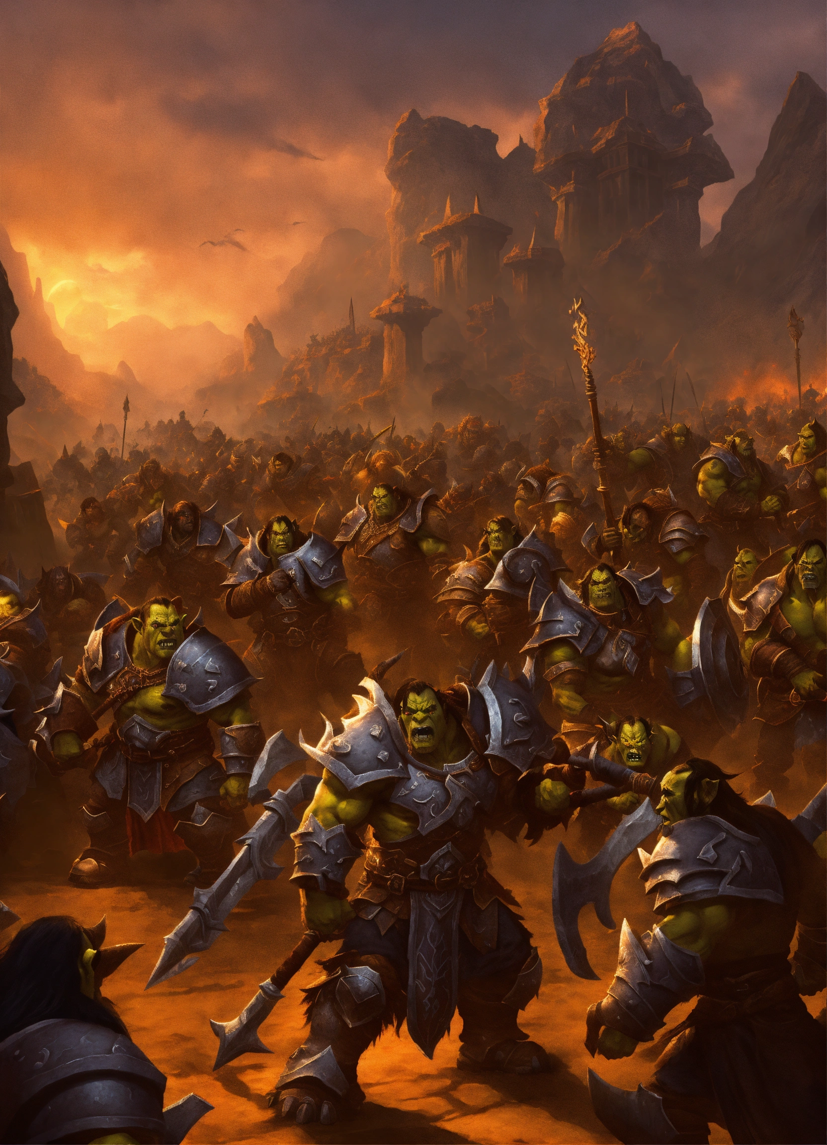 Lexica - An army of the orcish Iron Horde from Draenor, World of Warcraft orc warlords of ...
