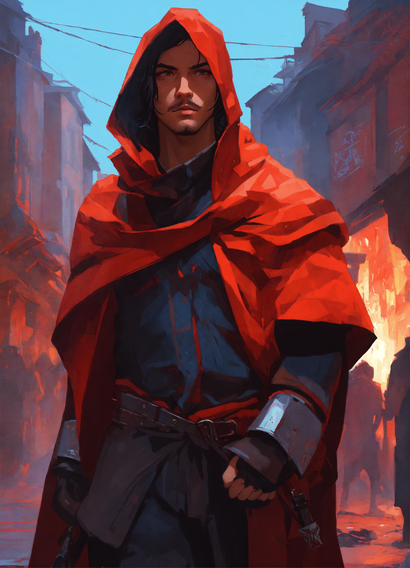 Lexica - Male medieval fantasy Assassin from the empire of fire, Red ...