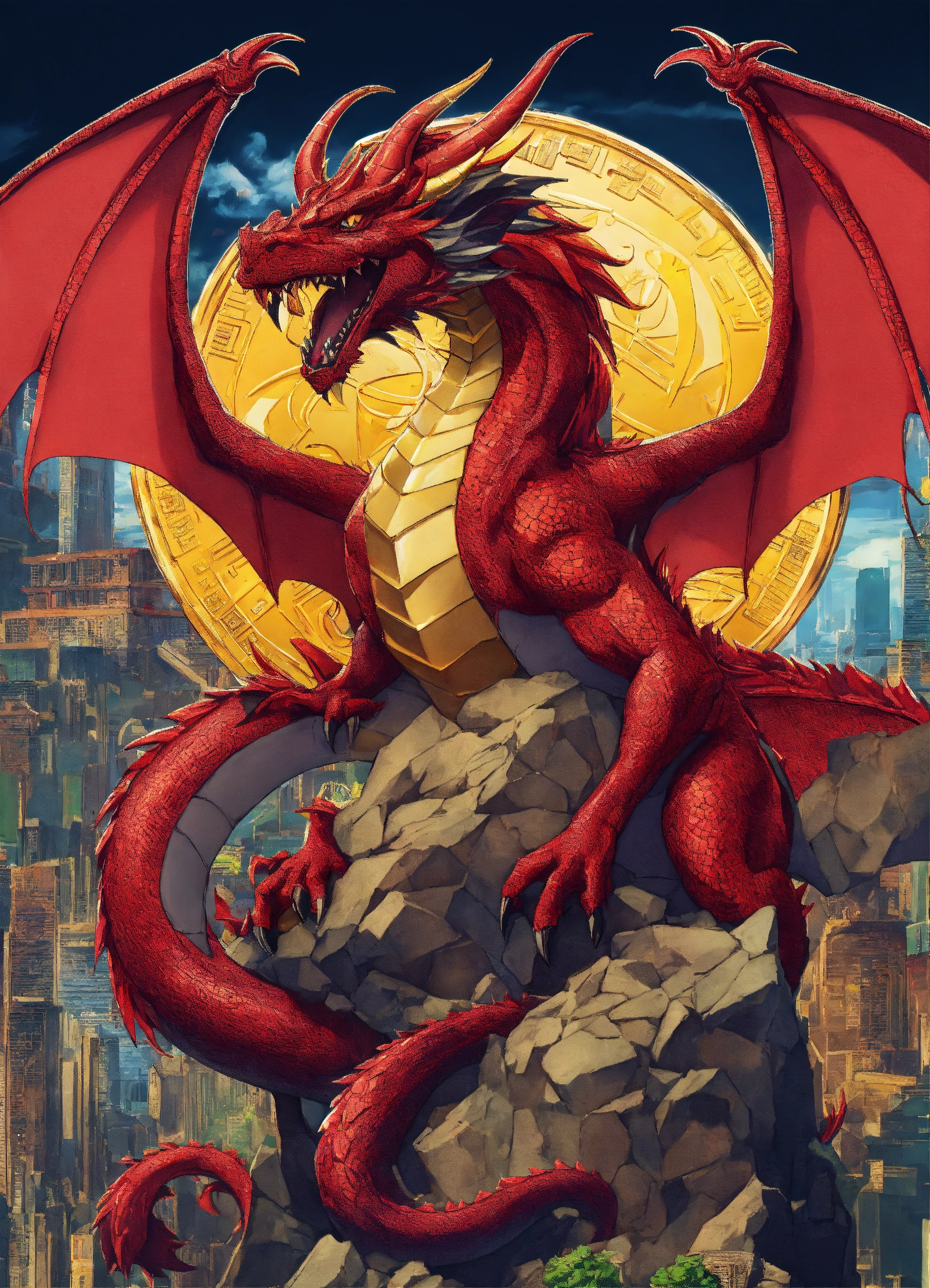 Lexica - Vintage 90's anime Crypto Dragon with most popular ...