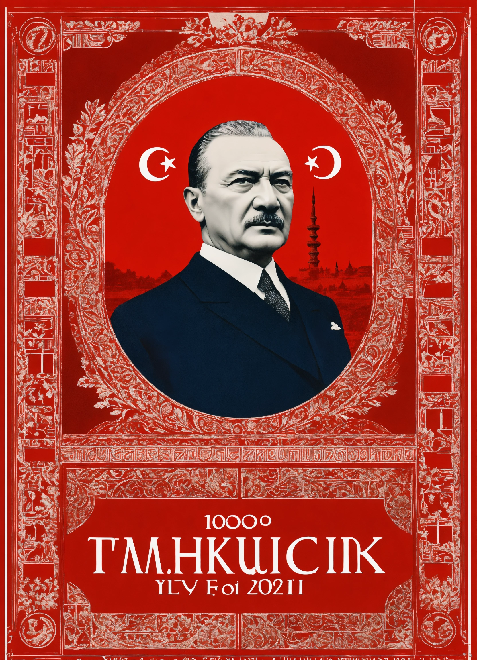 Lexica - Turkiye cumhuriyetinin 100. Yil kutlama afisi, ataturk ...