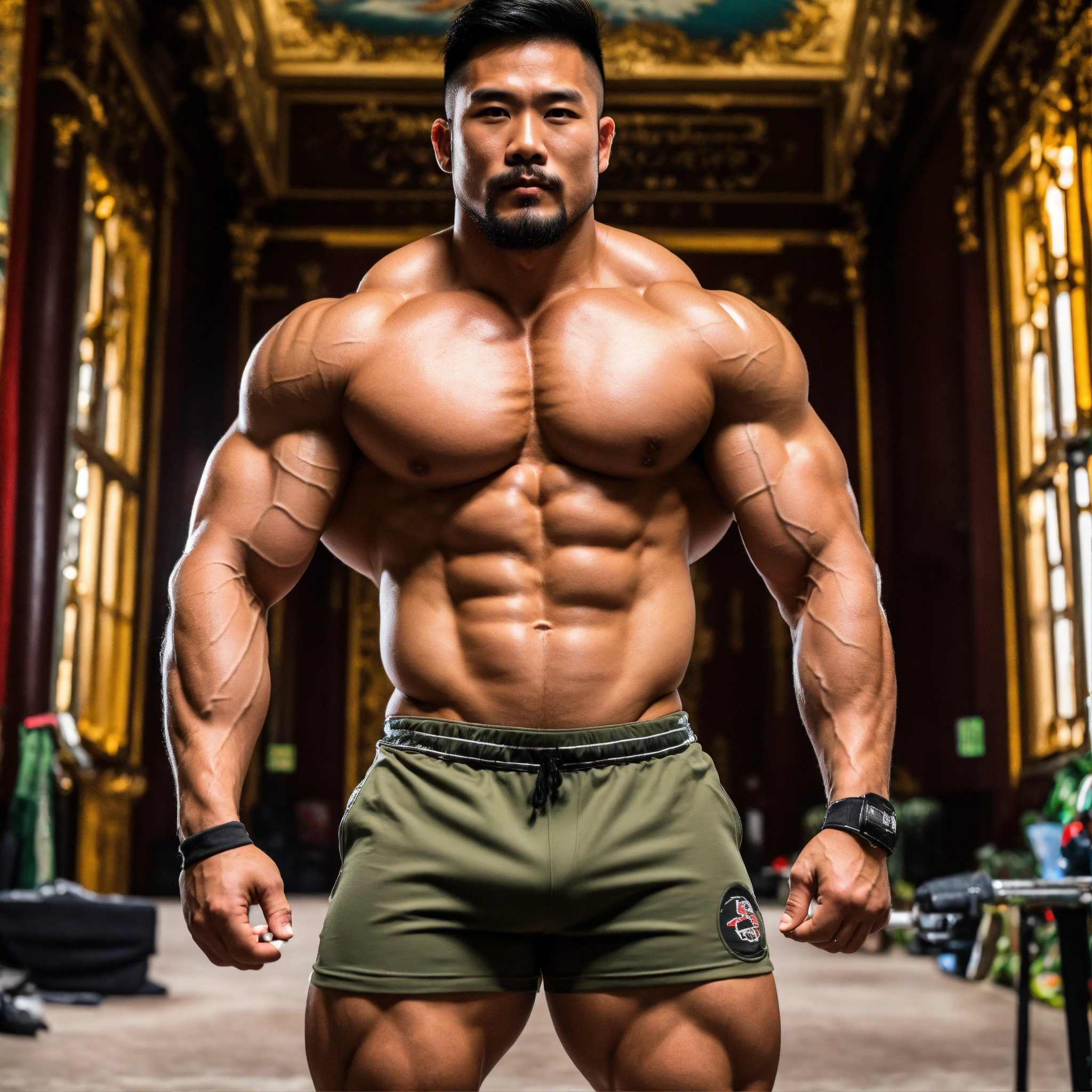 Lexica - 30-year-old hairy Taiwanese man with big muscles, big ...