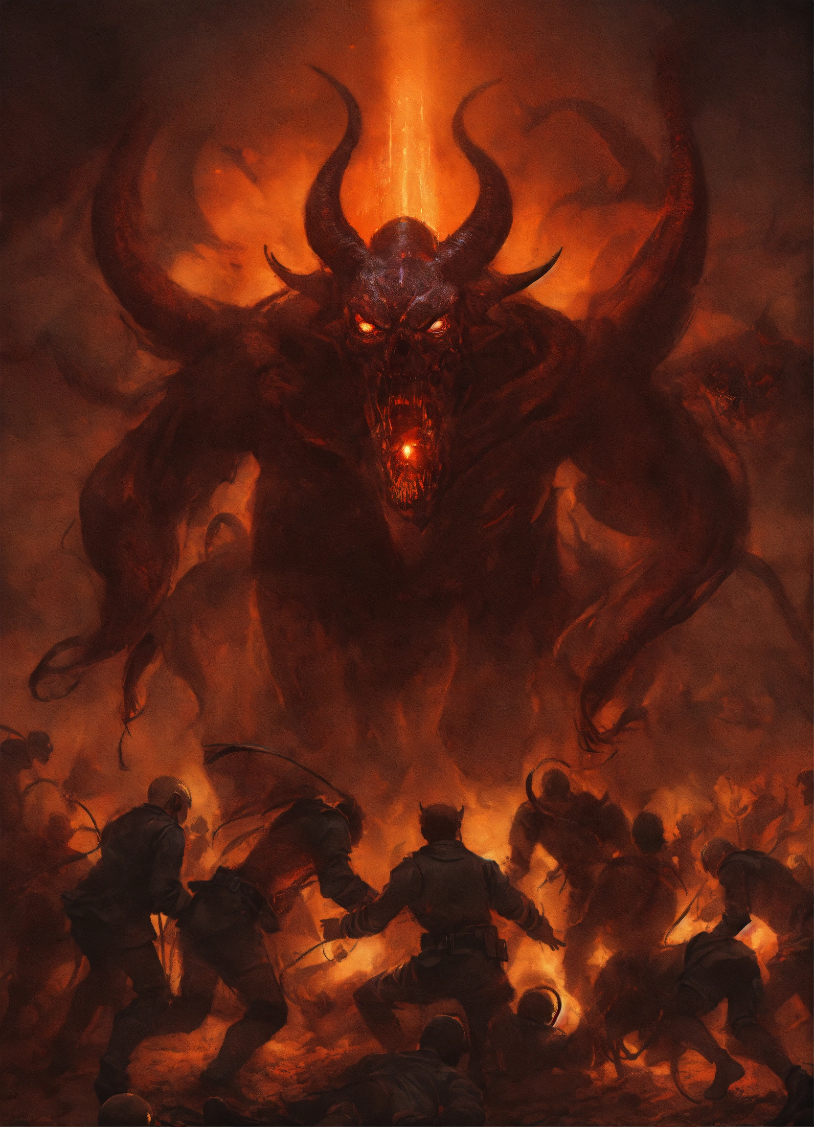 Lexica - A huddle of spooky demons, hovering over a defenseless ...