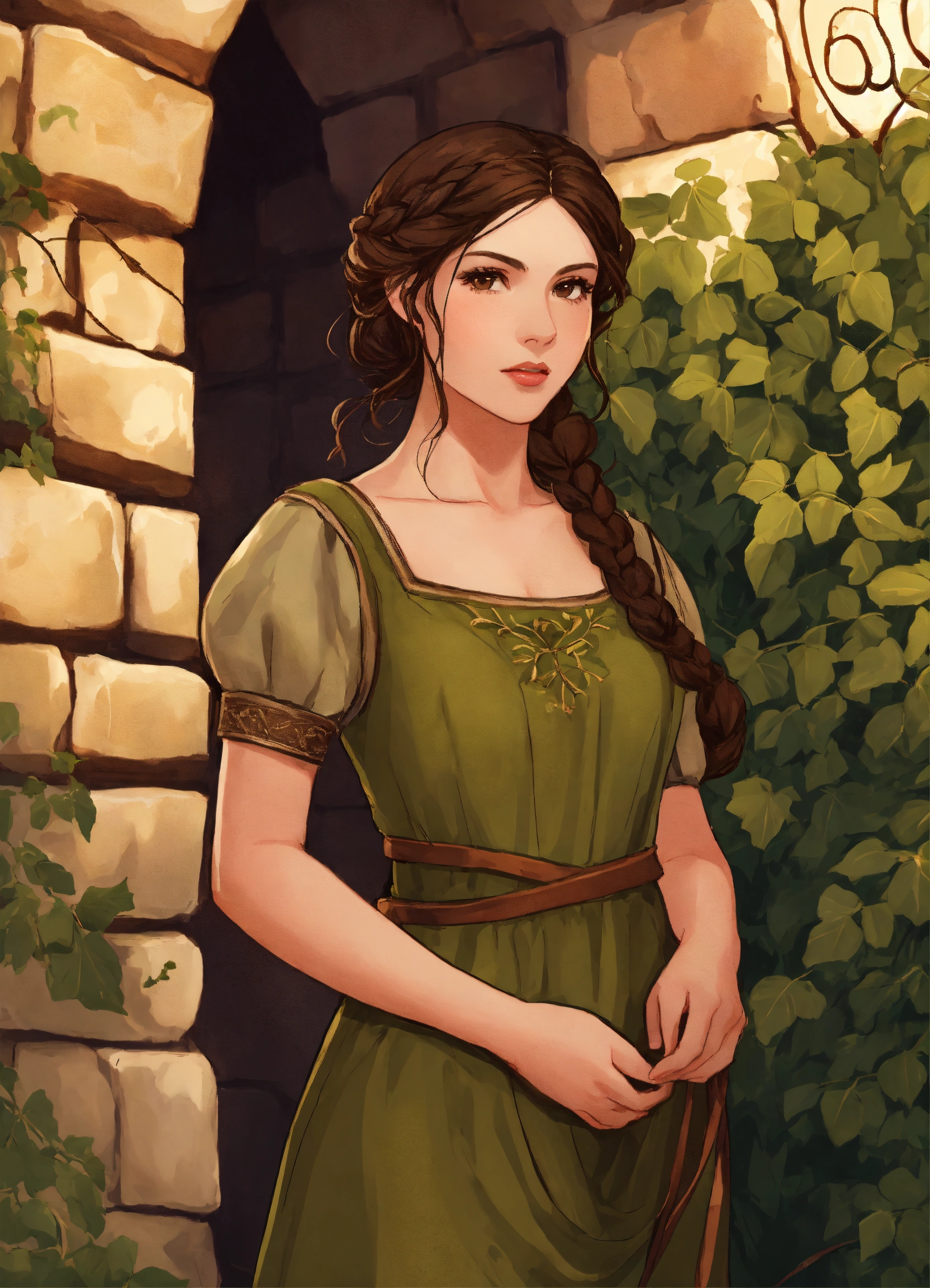 Lexica - Beautiful medieval young woman in servent clothes, fair skin ...