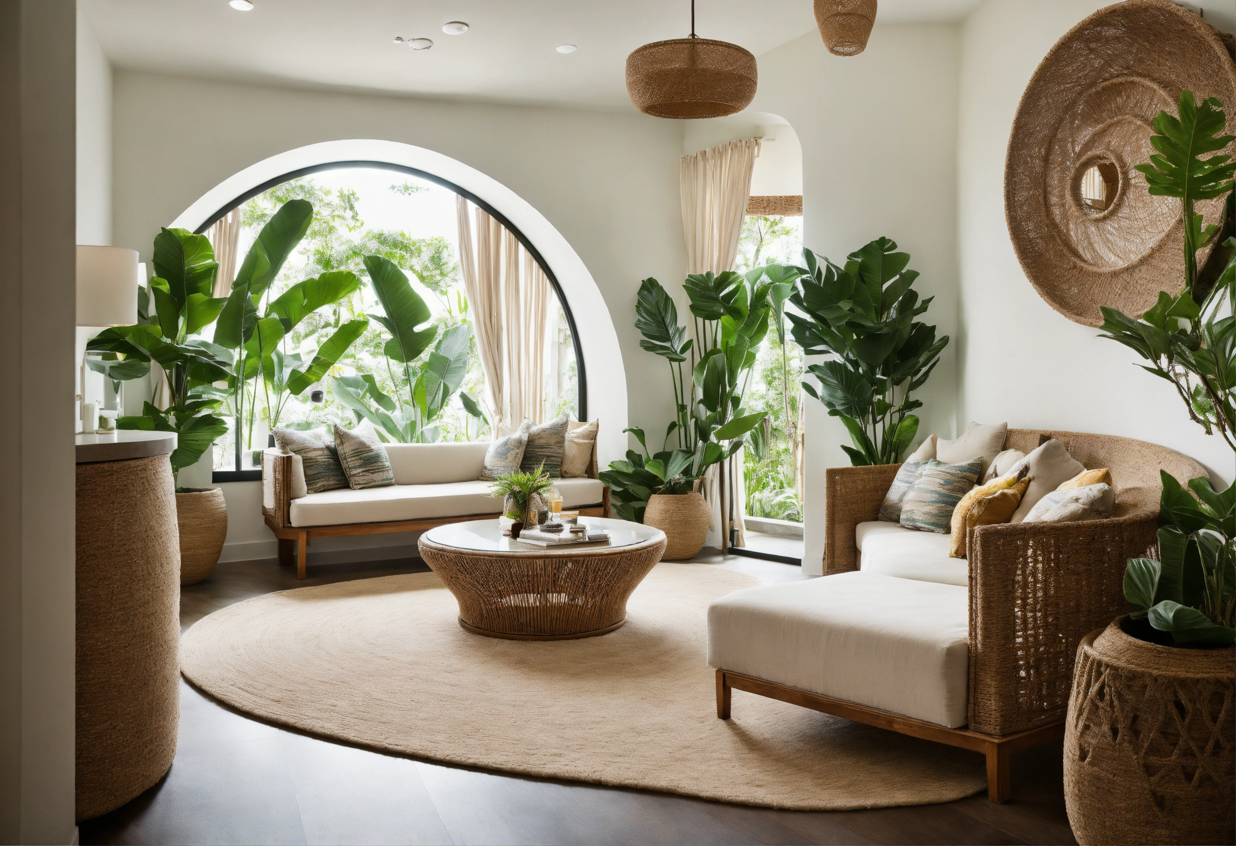 Lexica - Modern take on upscale bali inspired small condo white round ...