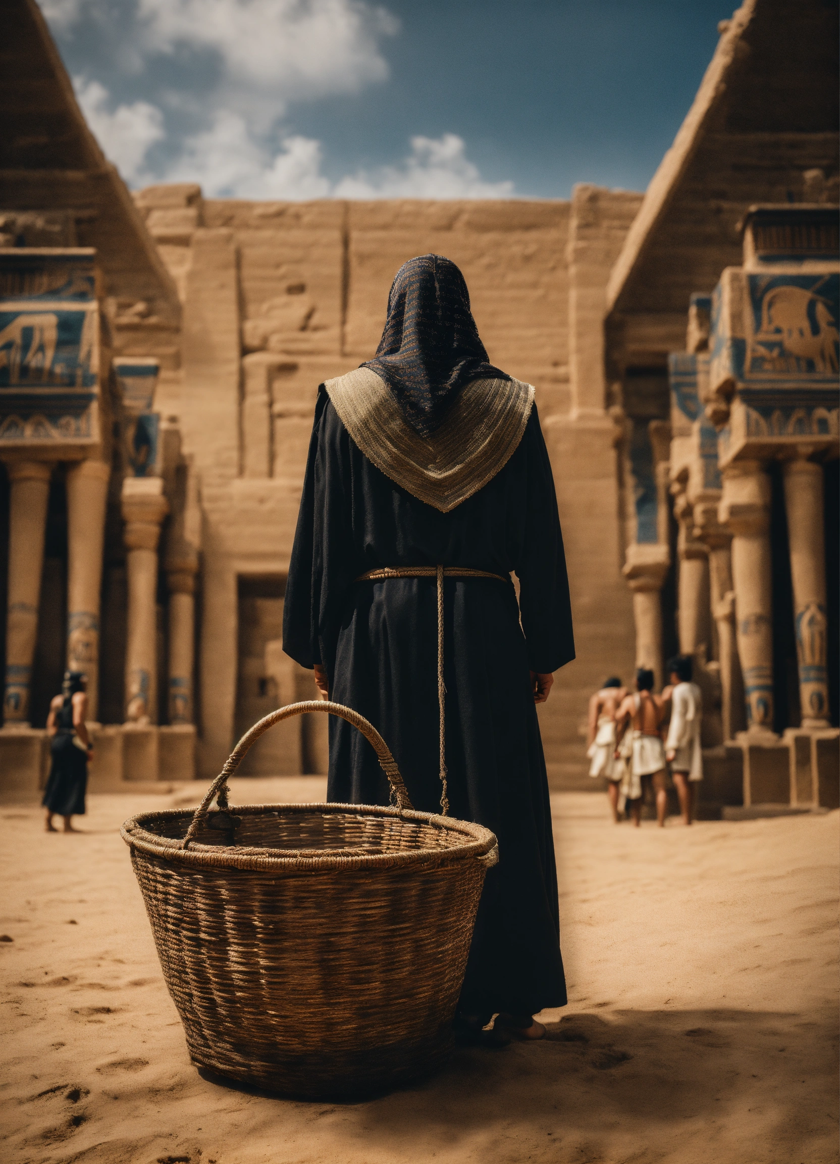 Lexica - An epic fantasy scene in ancient Egypt featuring an old ...