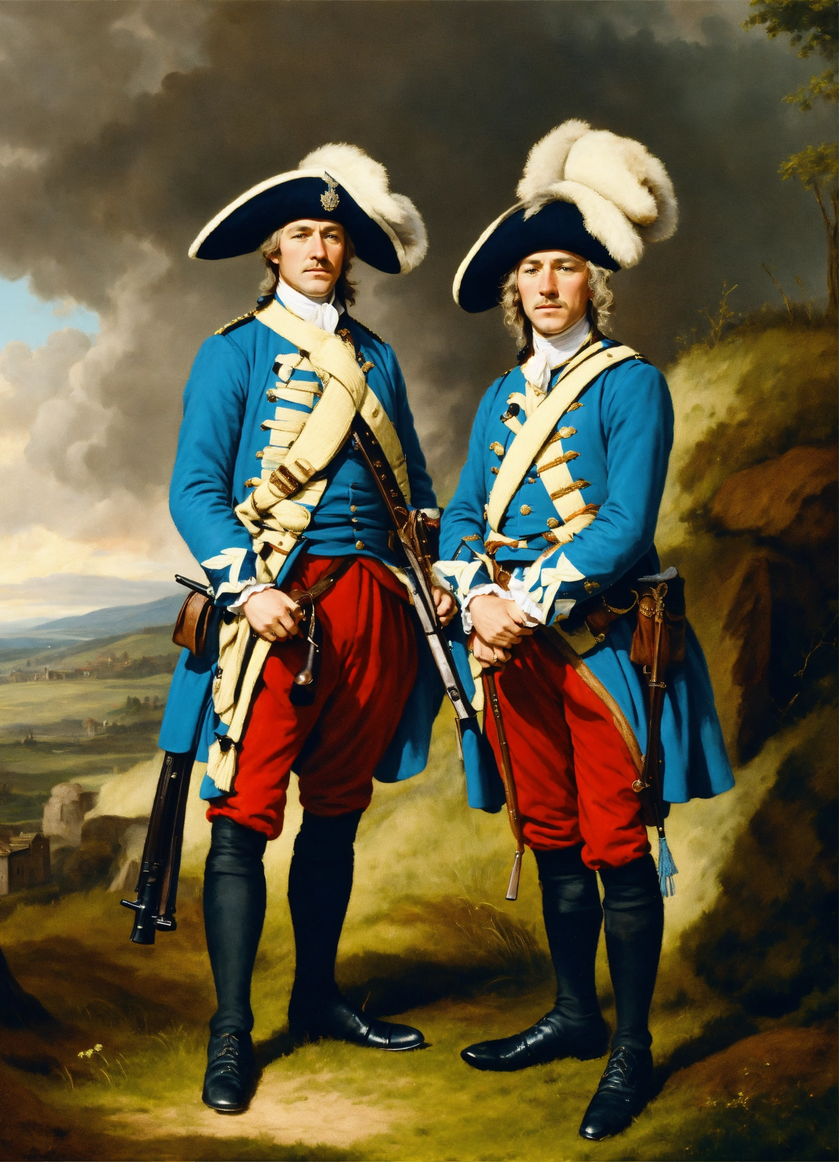 Lexica - Scottish clansmen at war using muskets, wearing sky blue 18th ...