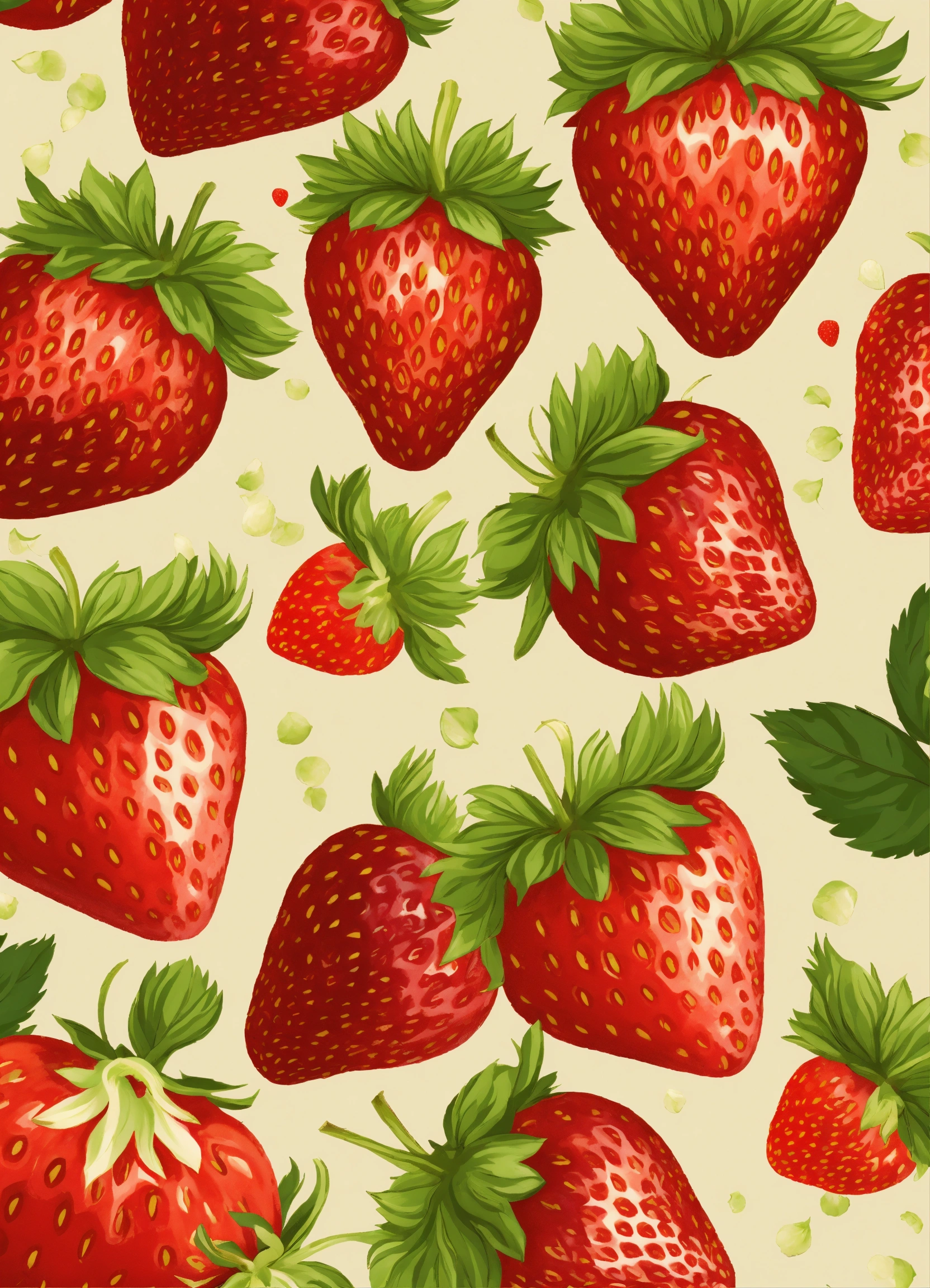Lexica - Seamless tileable pattern with strawberries