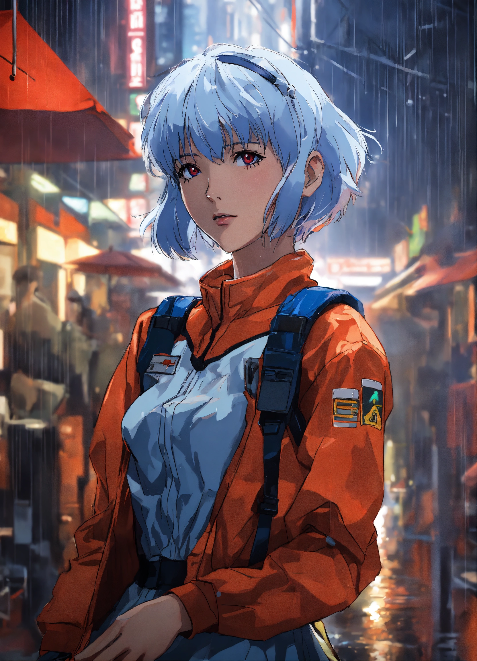 Lexica - Anime art of Rei Ayanami from Neon Genesis Evangelion ...