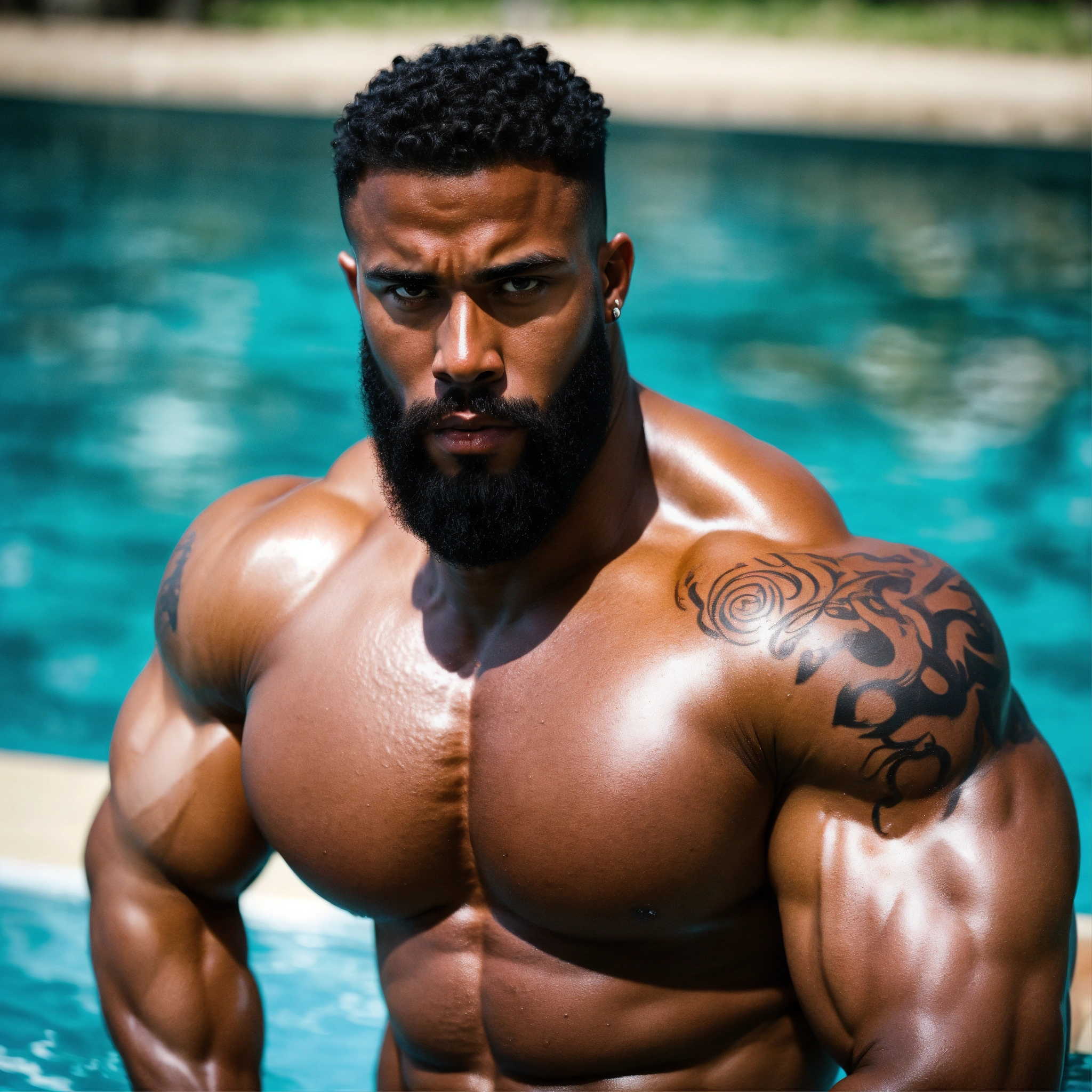 Lexica - 30-year-old man with big muscles, big bodybuilder, body like a ...
