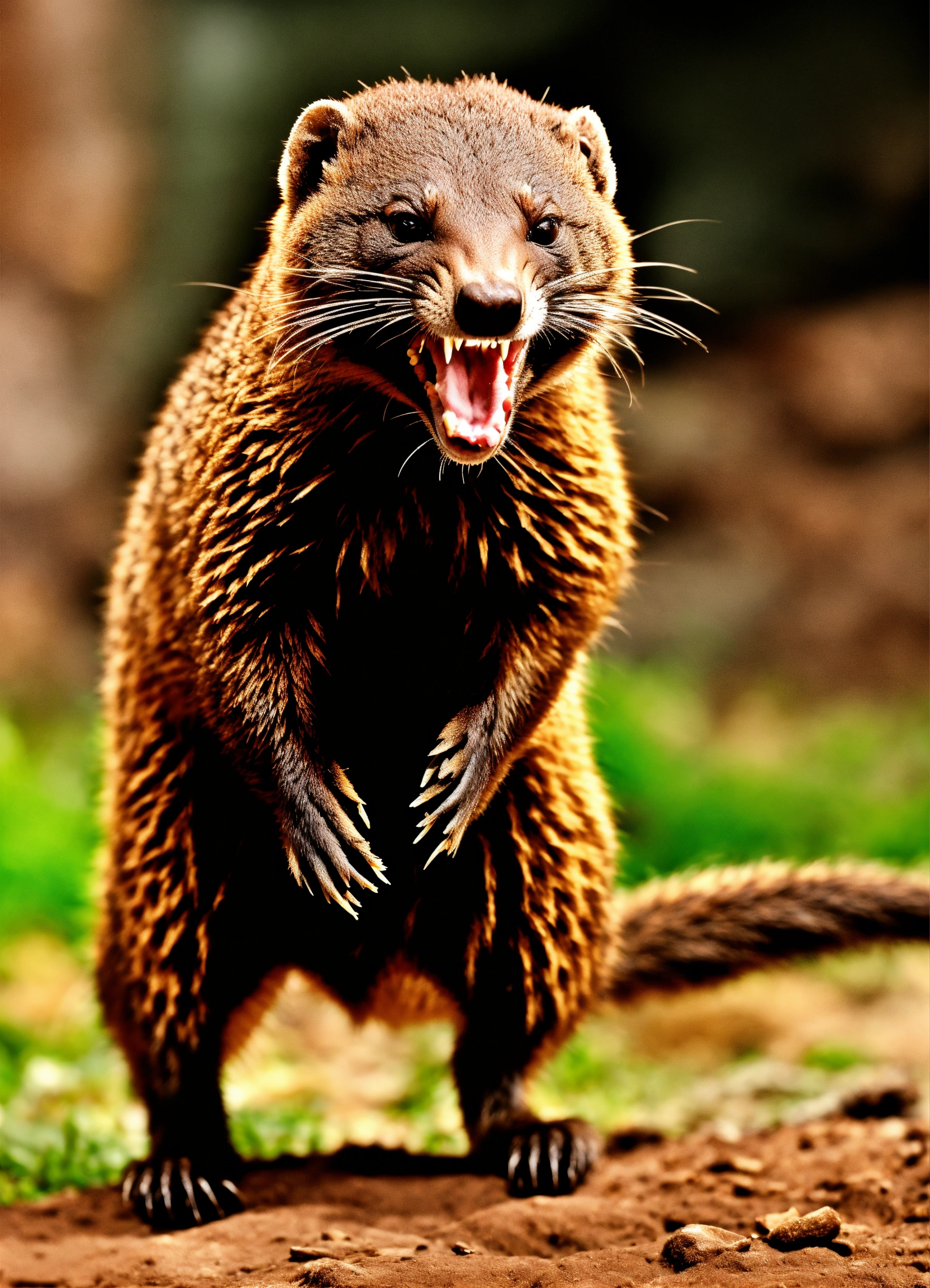 Lexica - Angry mongoose; full body; ultra-realistic; solid white ...
