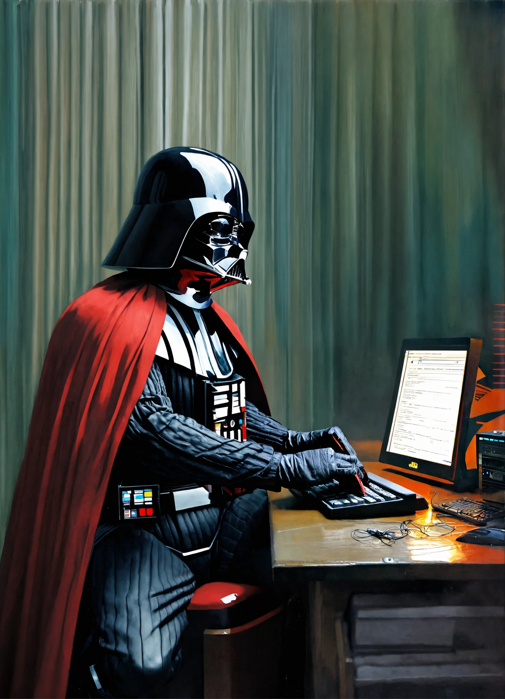 Lexica - Darth Vader at the computer