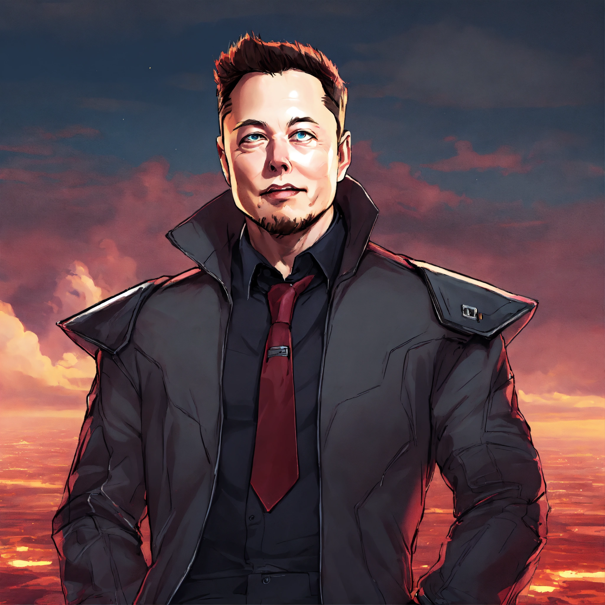 Lexica - Elon musk in evil anime style