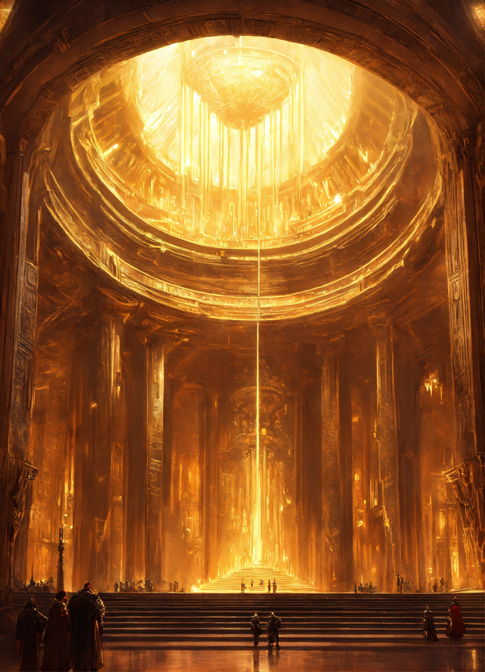 Lexica - Massive, gigantic sci fi emperors throne room gargantuan