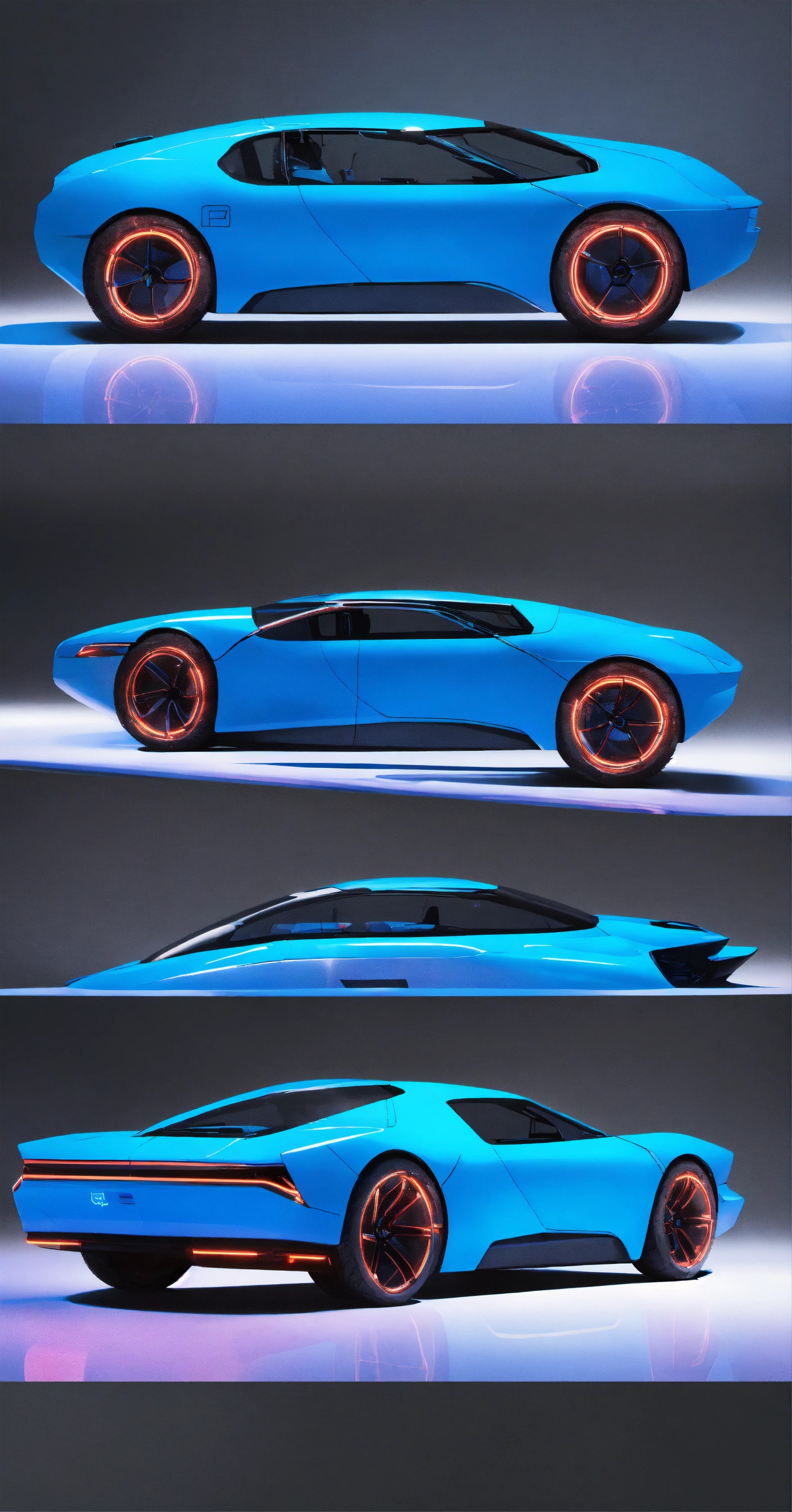 Lexica - Blue ultra futuristic sci-fi blue car, Flat Design, Product ...