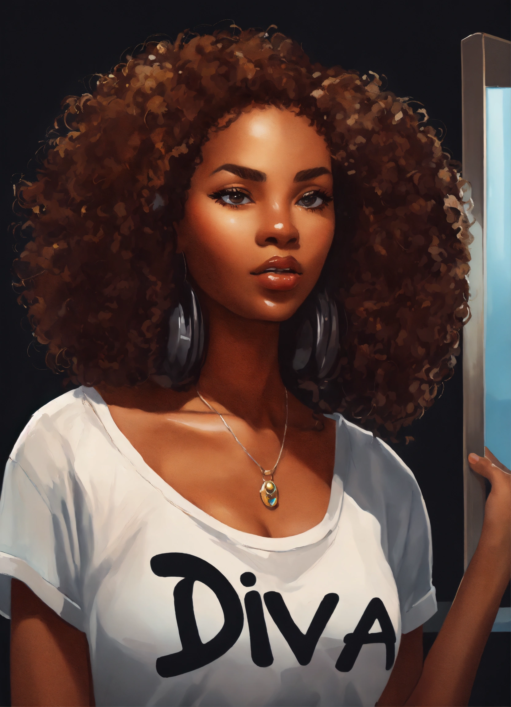 Lexica - A realistic oil painting, 5d, flat vector cartoonish ...