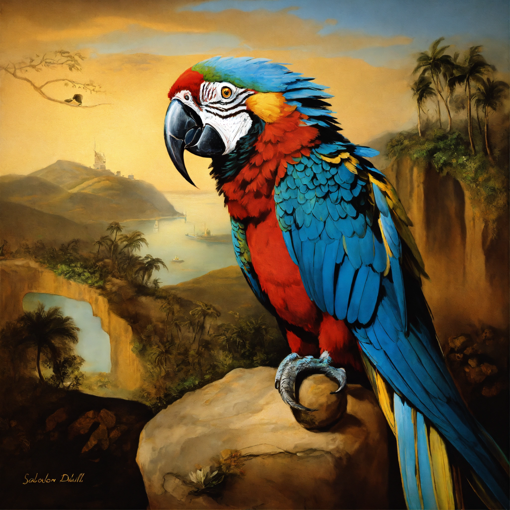 Lexica - True macaw of Puerto Rico painted by Salvador dali
