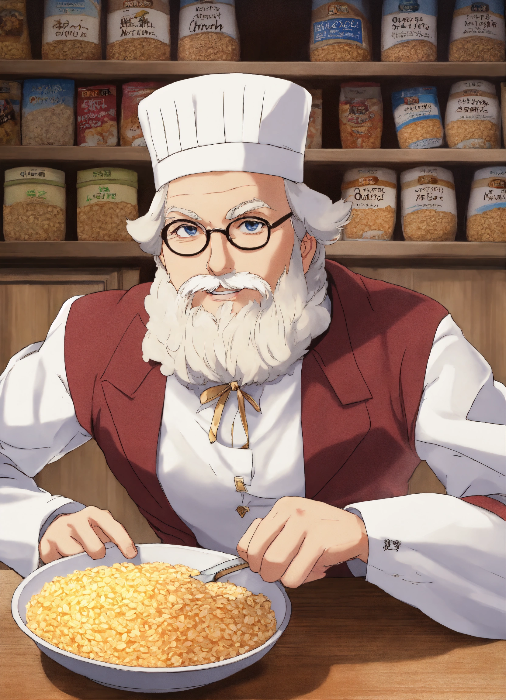 Lexica - Quaker Oats man as anime