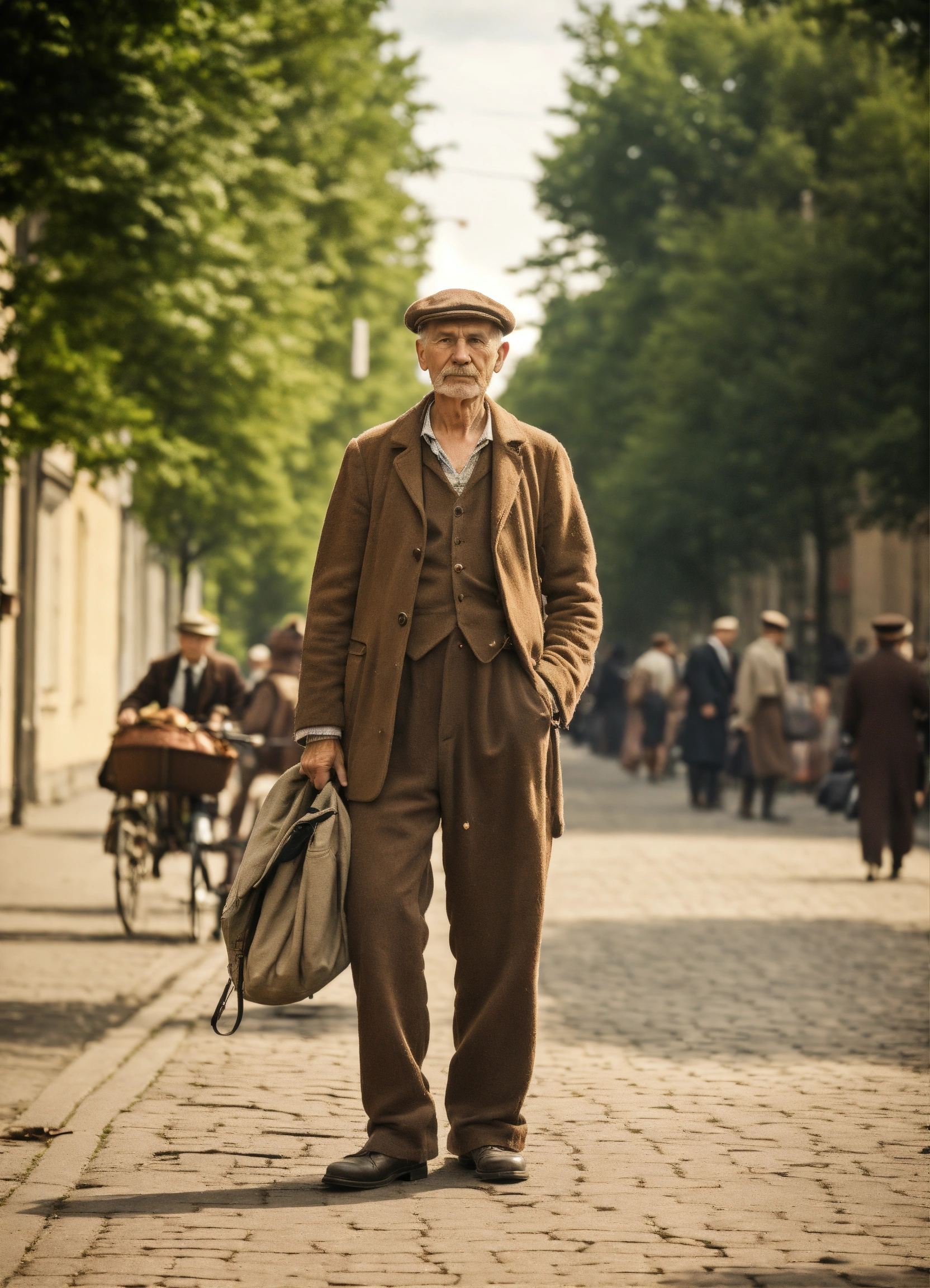 Lexica - Poland poor man age 30 1920-1930 on streen in Warshaw. Retro ...