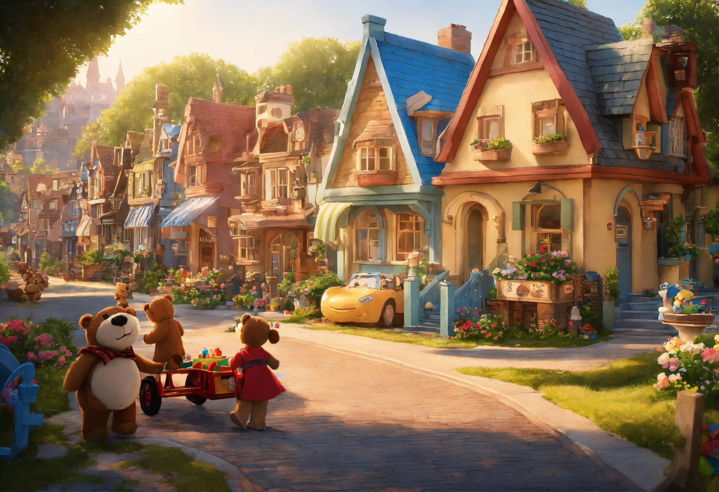 Lexica - Create a charming Disney-Pixar style poster. The image should ...