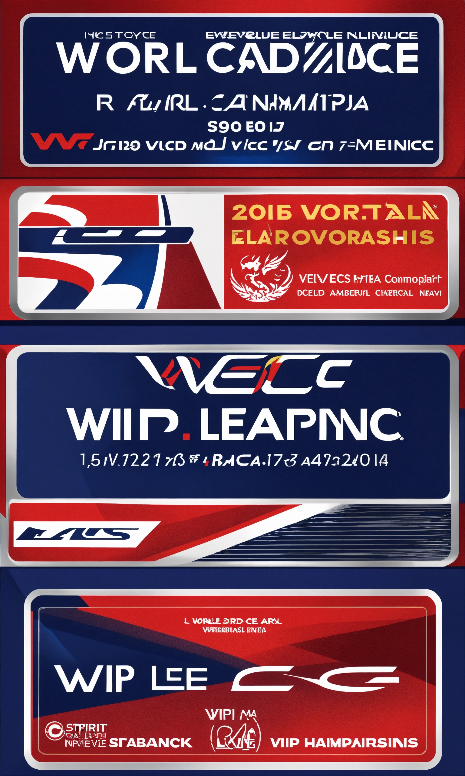 Lexica - WEC World endurance championship card VIP ID pass, red white ...