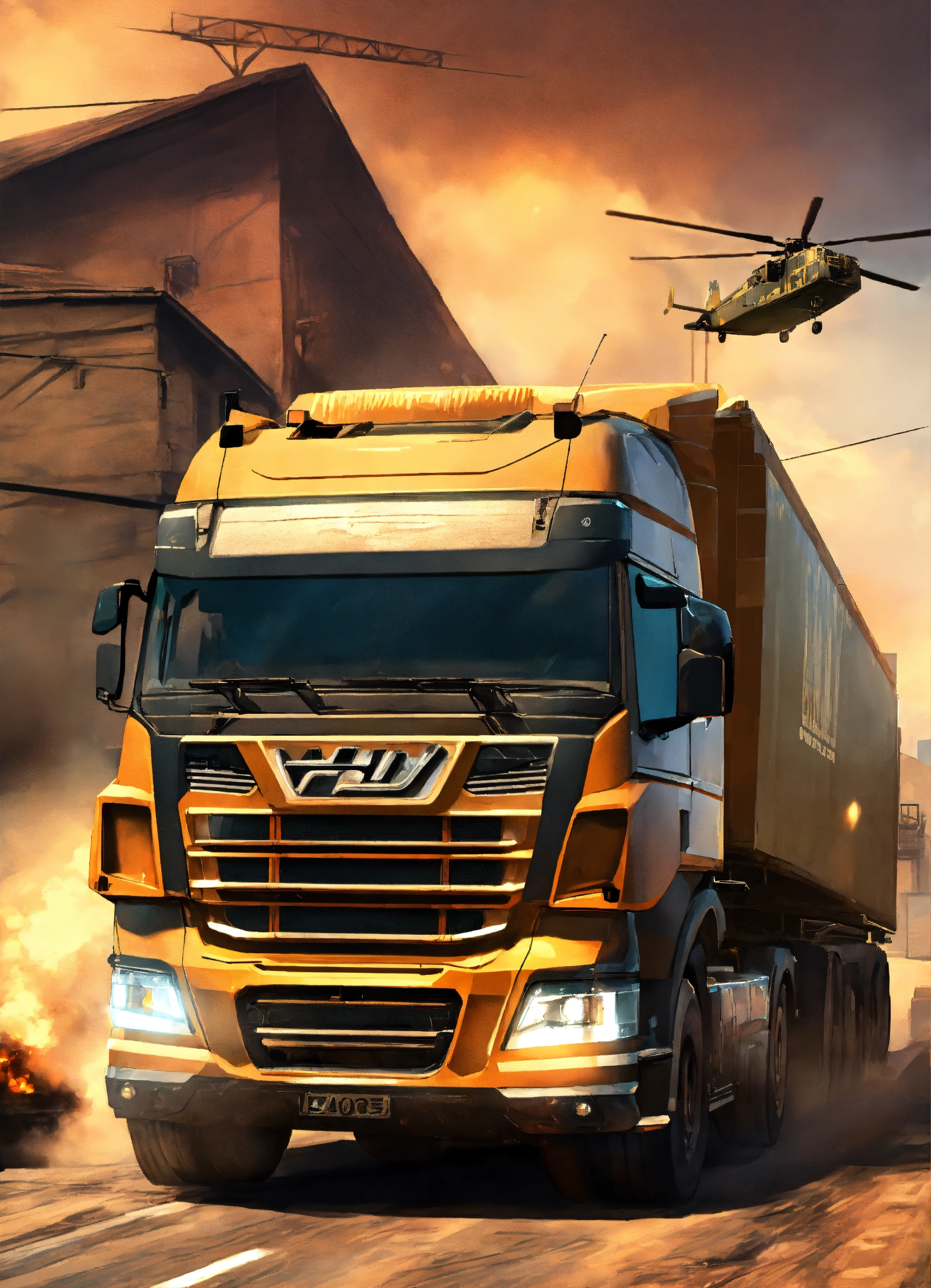 Lexica - HGV heavy goods vehicle truck in combat in a fps game