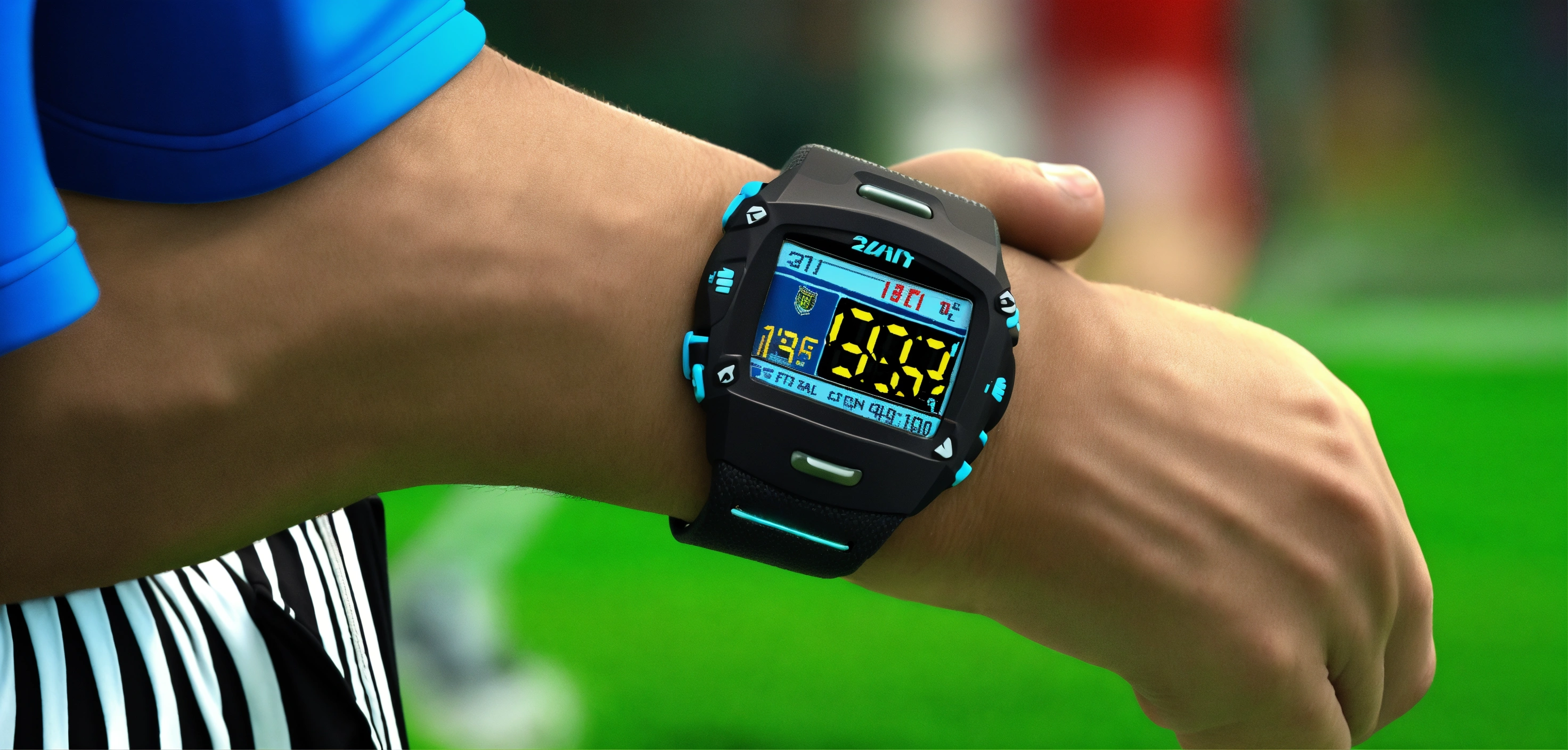 Lexica - Digital watch on the wrist of a football referee during the ...