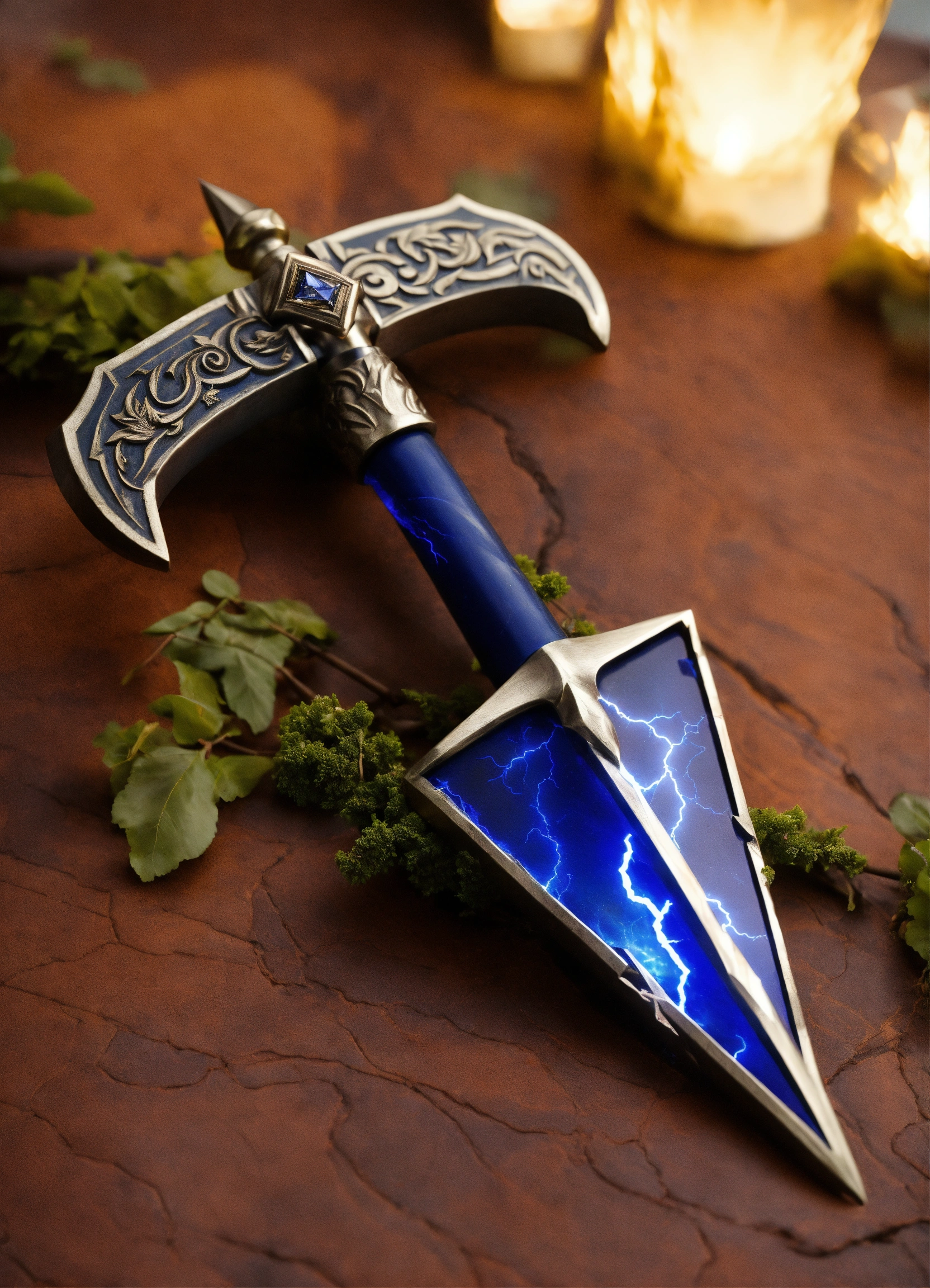 Lexica - Lightning warhammer/maul. Its large, anvil-sized, sapphire ...