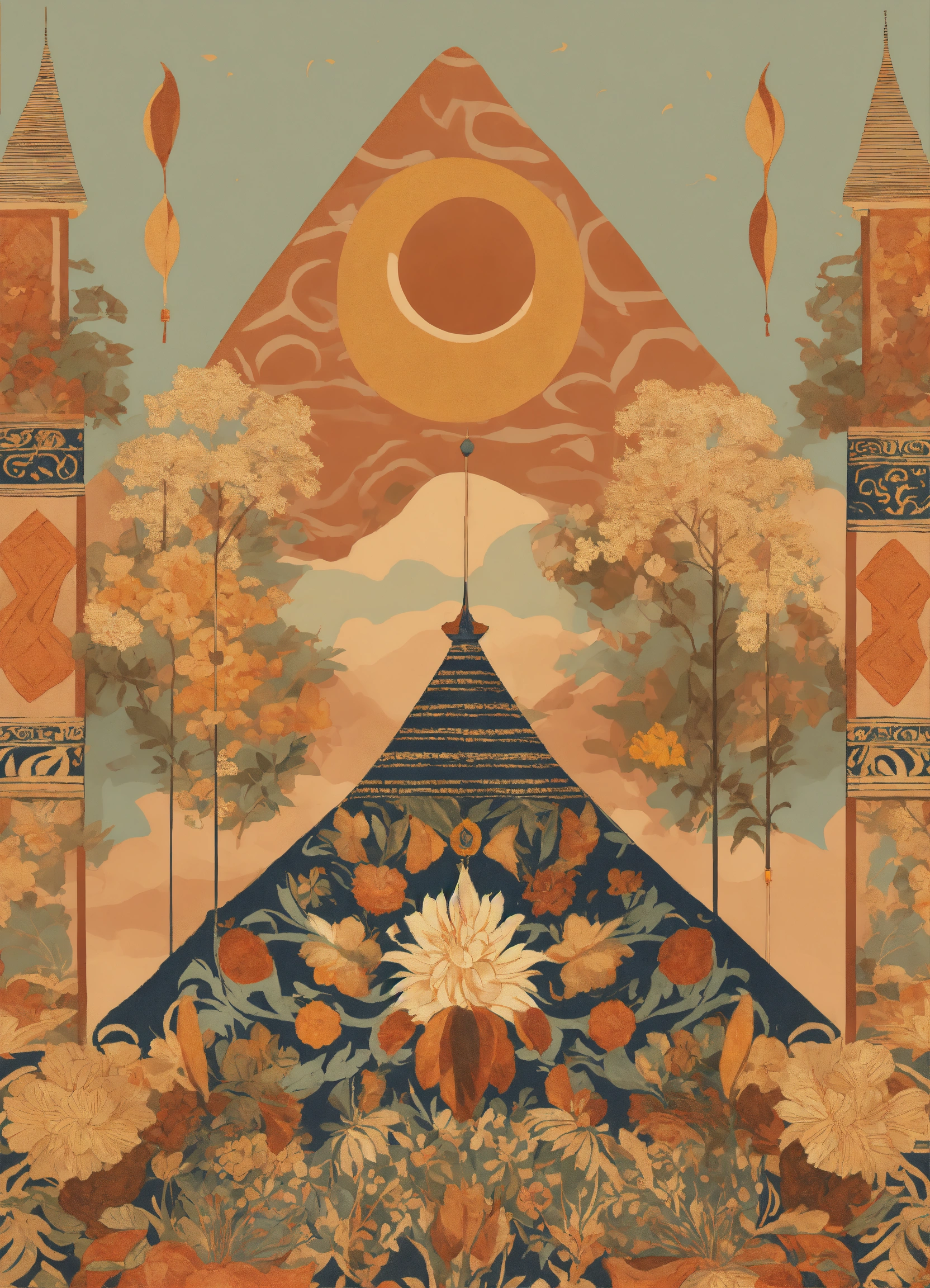 Lexica - Surreal of Indonesian art folk, sundanese batik pattern ...