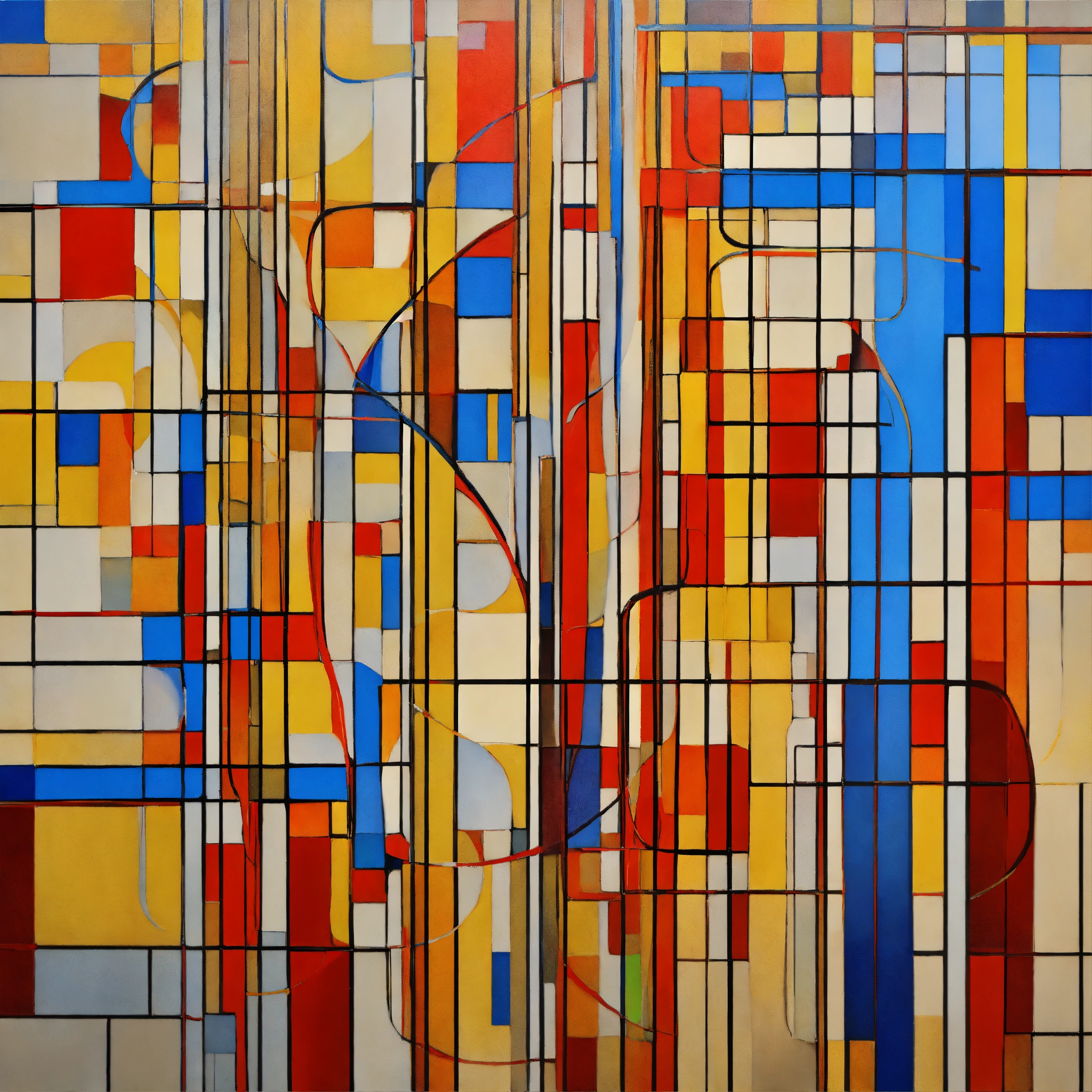 Lexica - Generative abstract curves tubes, oil painting, transparent ...