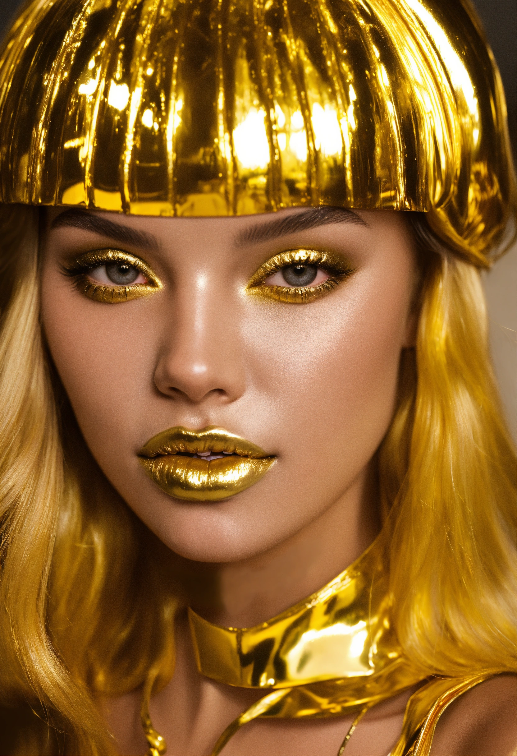 Lexica - Clear Glossy Metallic Clear Plastic Outfit, Glossy Metallic ...