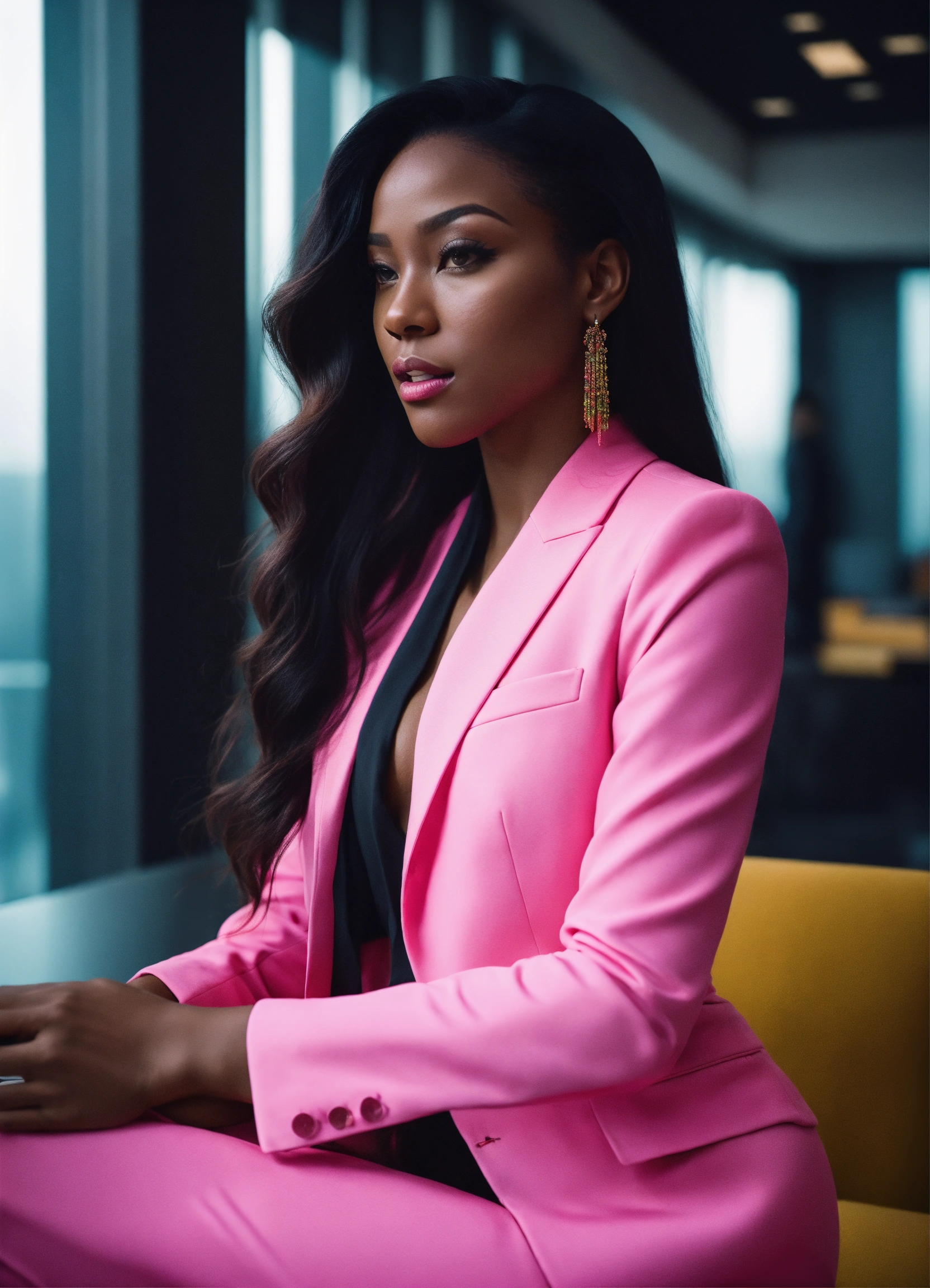 Lexica - Cinematic photography, modern, beautiful black female long ...