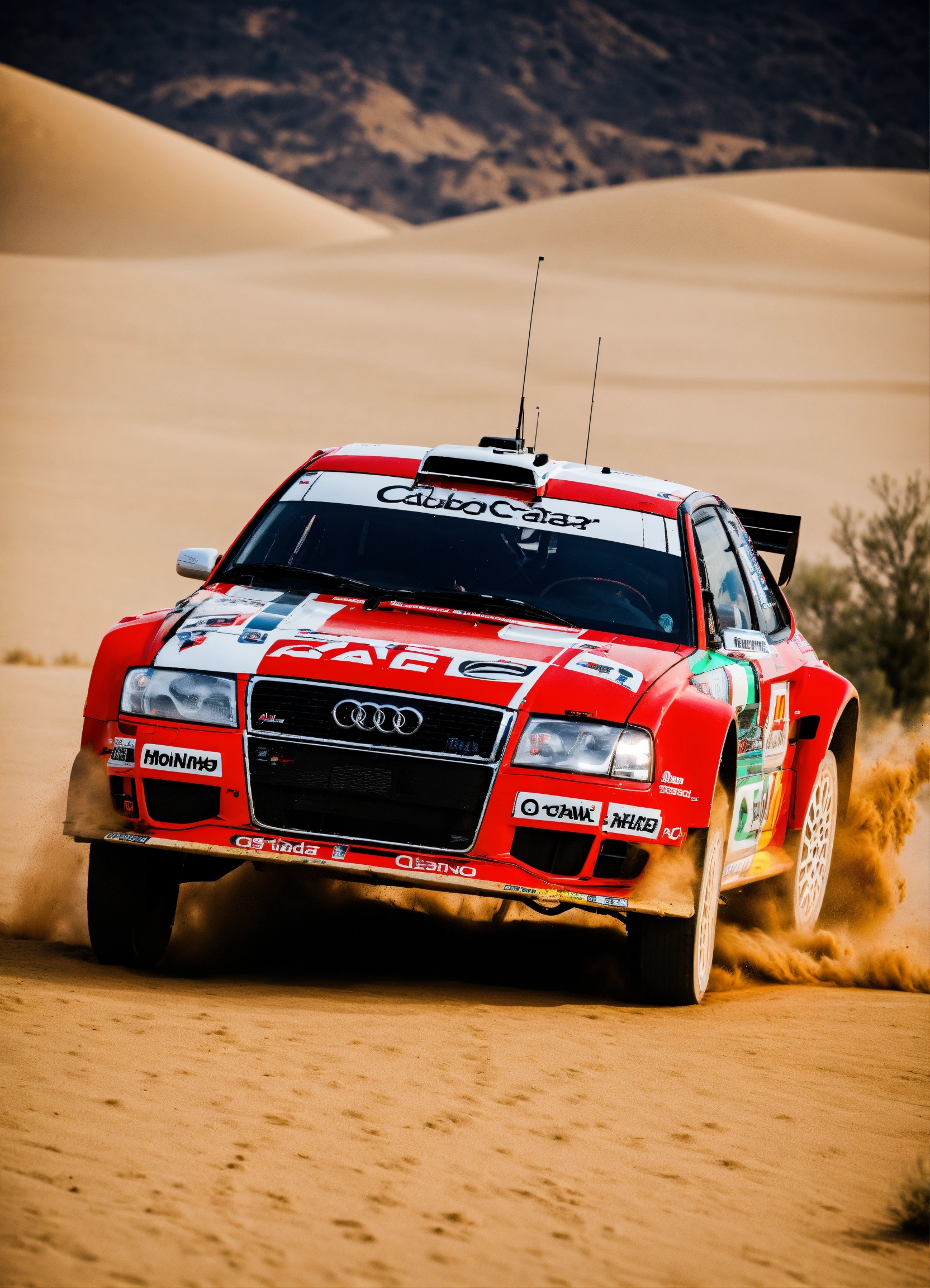 Lexica - Audi rally car in desert
