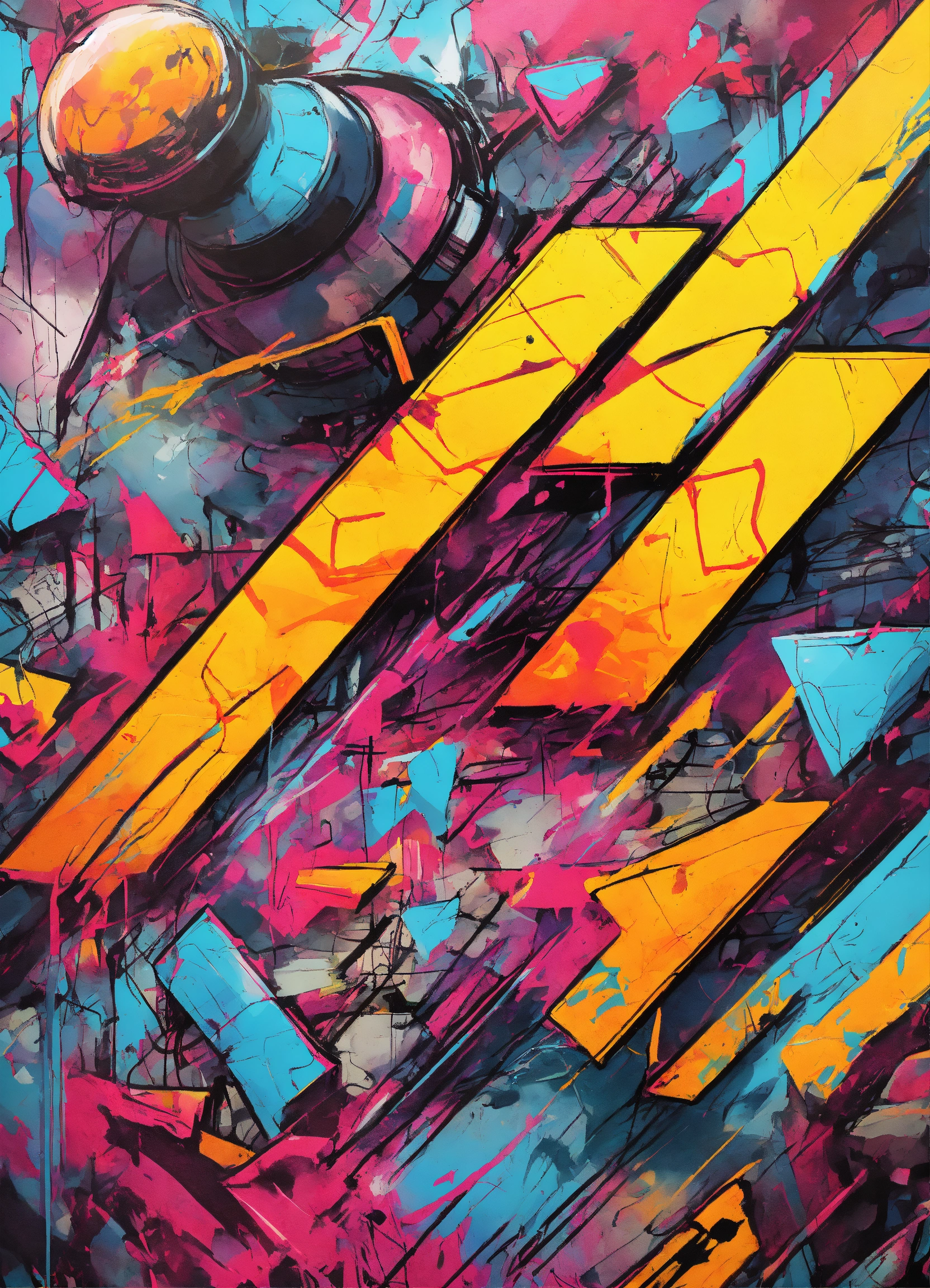 Lexica - Abstract graffiti tag brush comic art. Comic book cover art ...